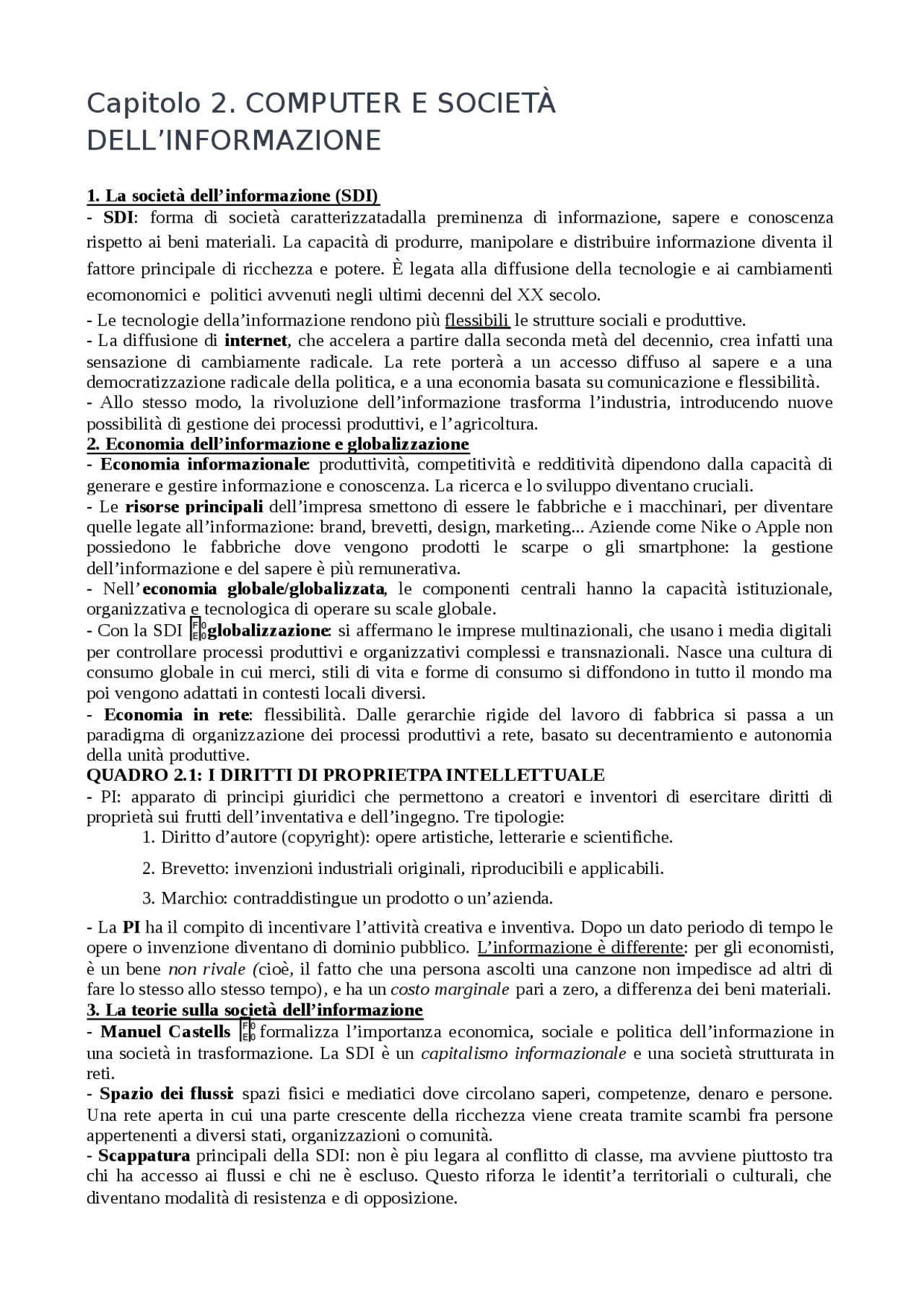 Riassunto Introduzione Ai Media Digitali Adam Arvidsson Docsity