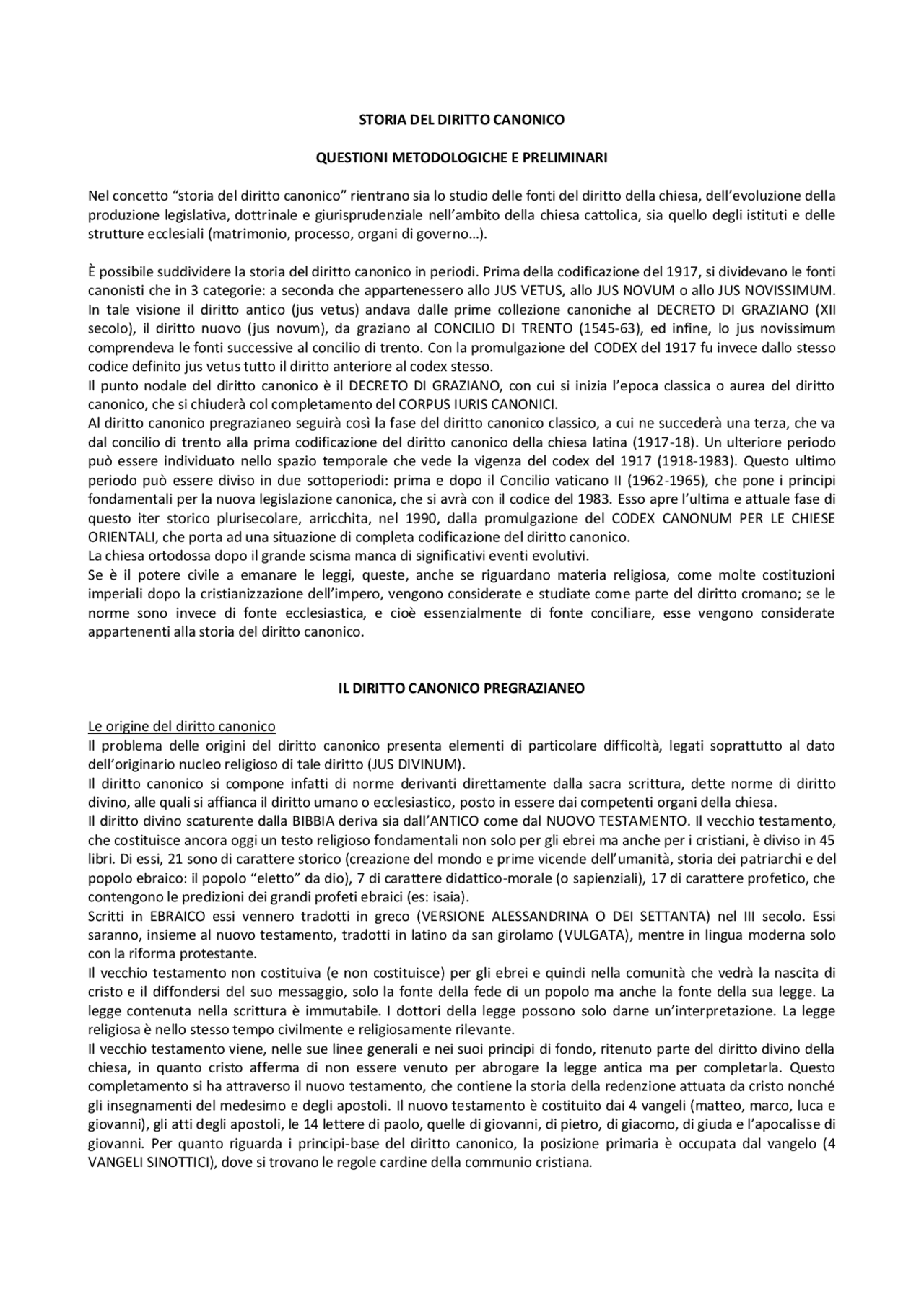 Riassunto Storia Del Diritto Canonico Musselli Docsity