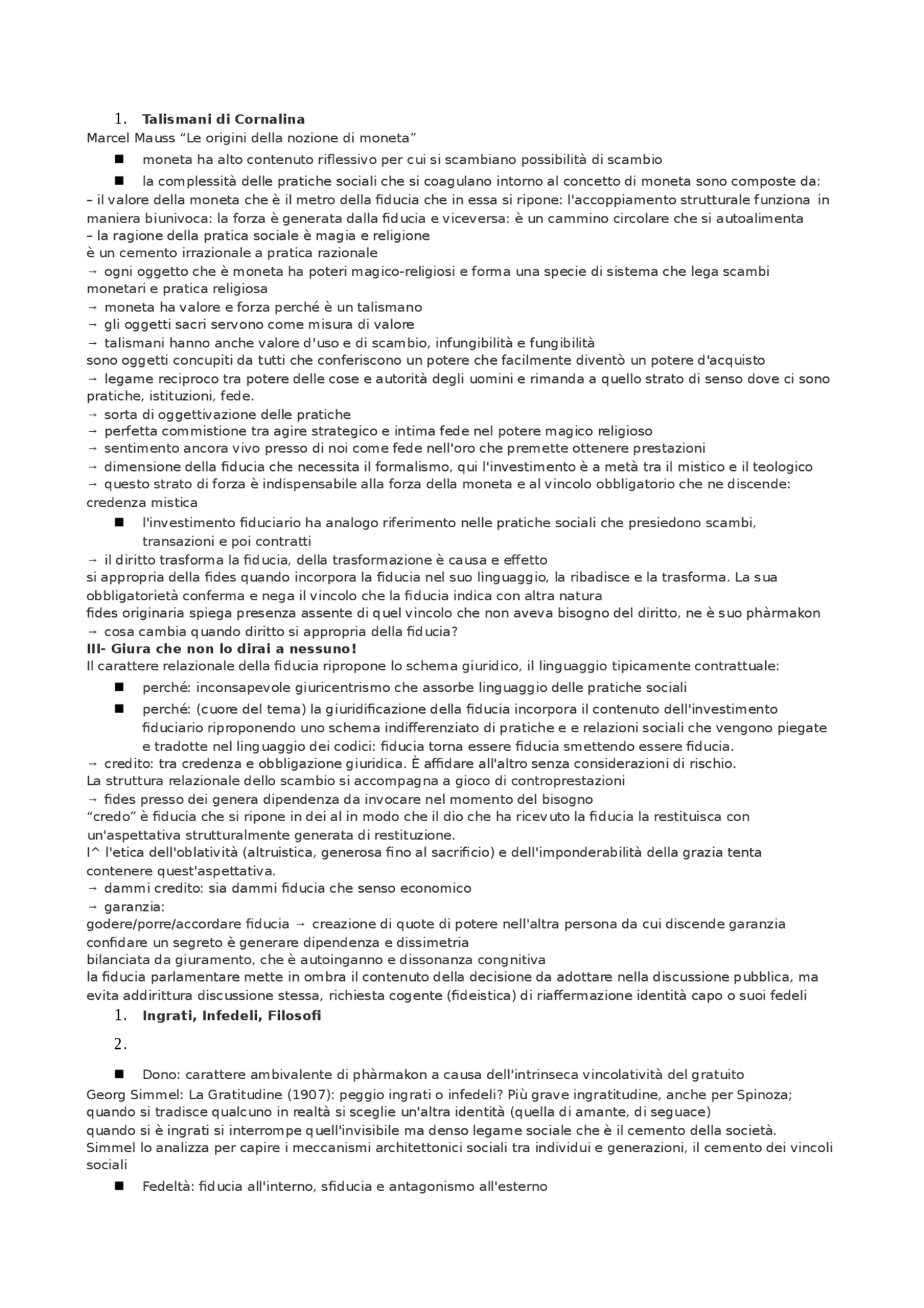 Le Regole Della Fiducia Docsity