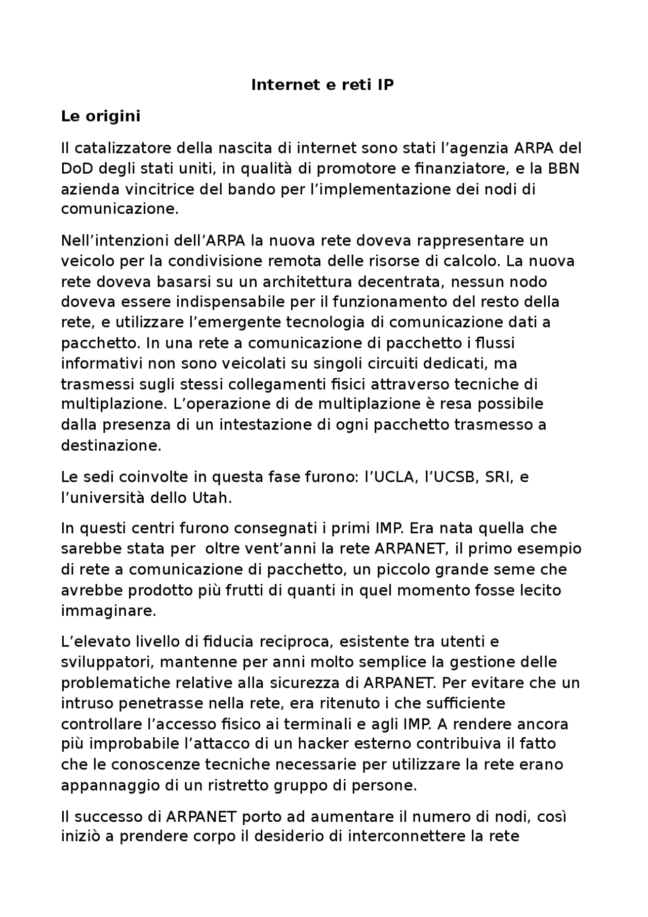 Reti E Sicurezza Docsity