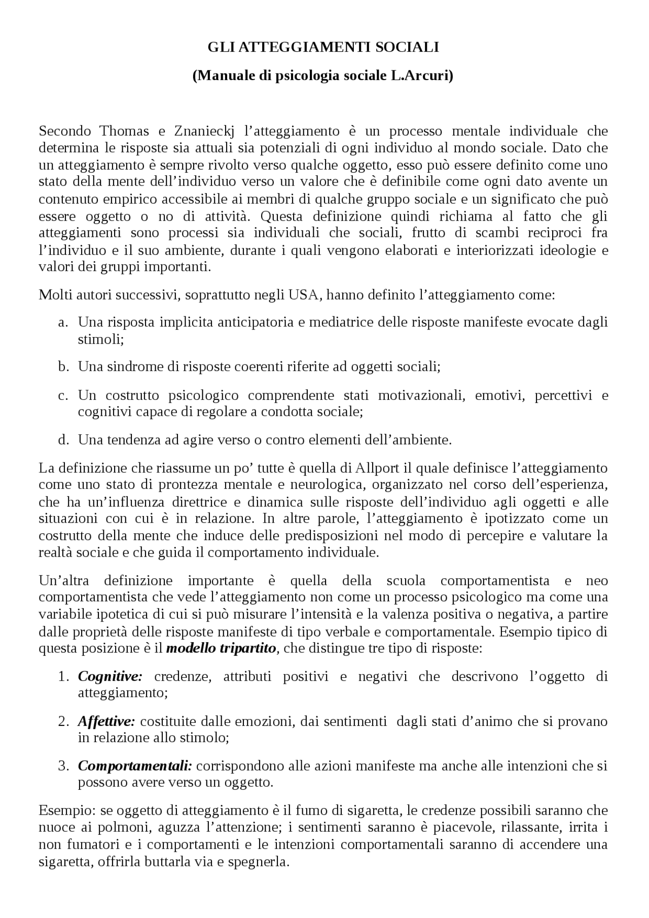 Riassunto Dispense Docsity