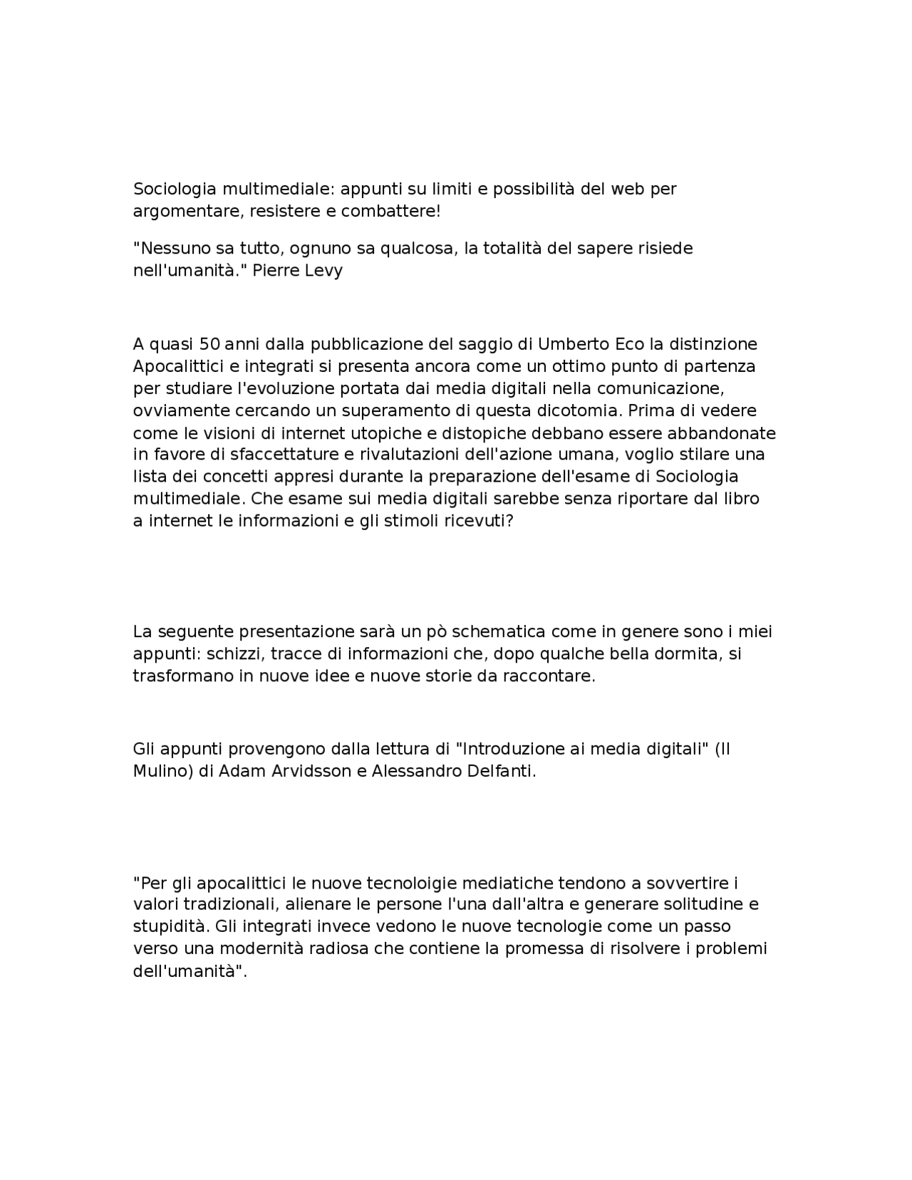 Media Digitali Docsity