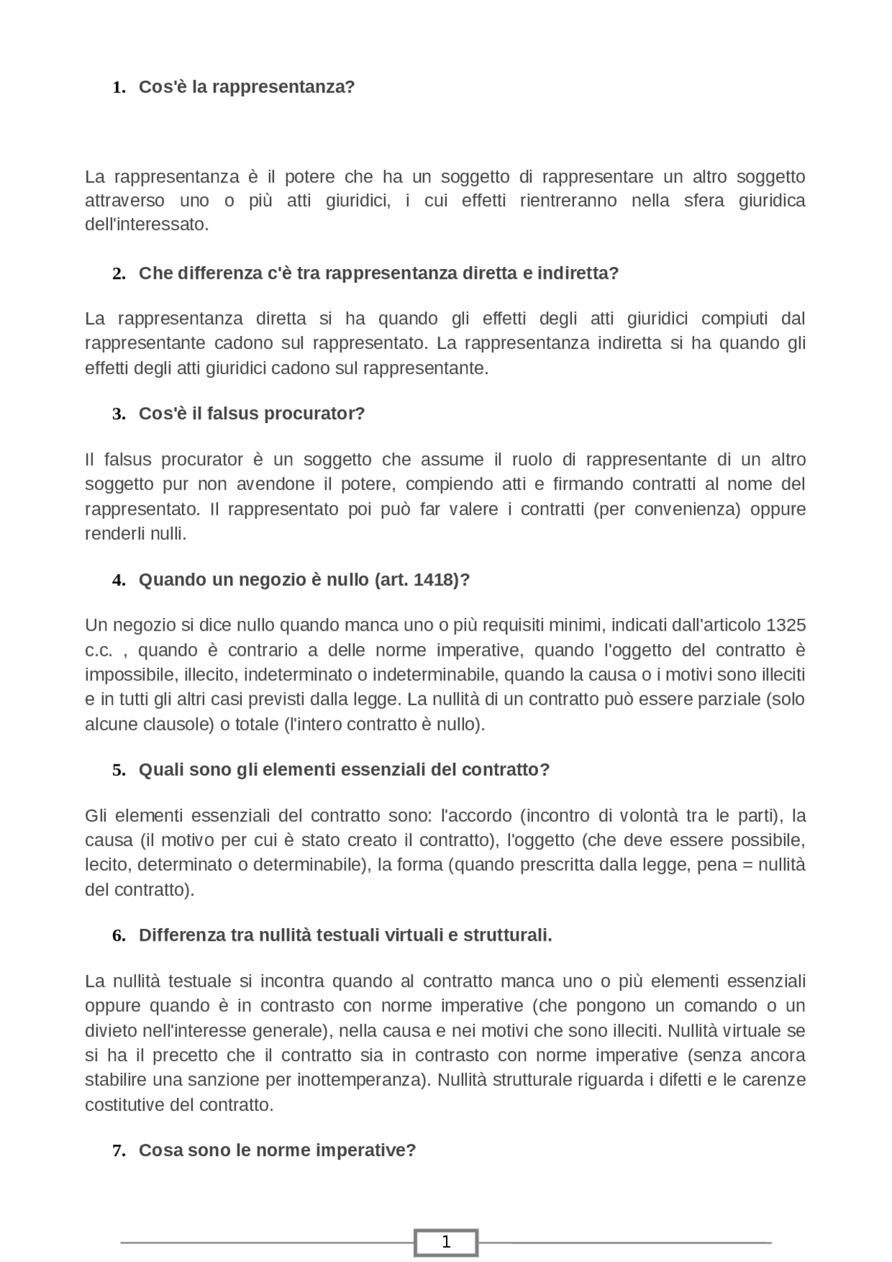 Domande risposte Diritto Privato - Docsity