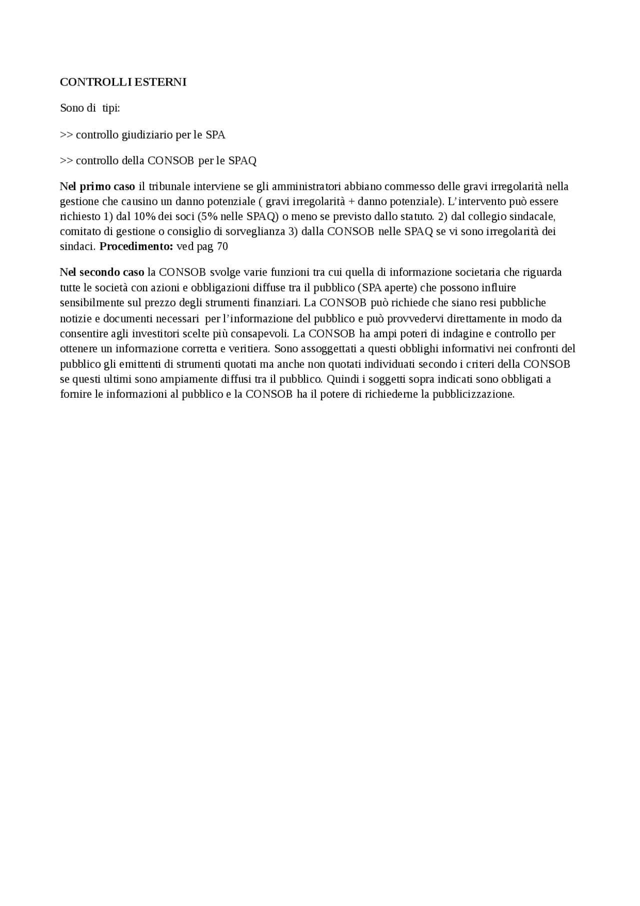 Controlli Esterni Alla Società Campobasso Docsity