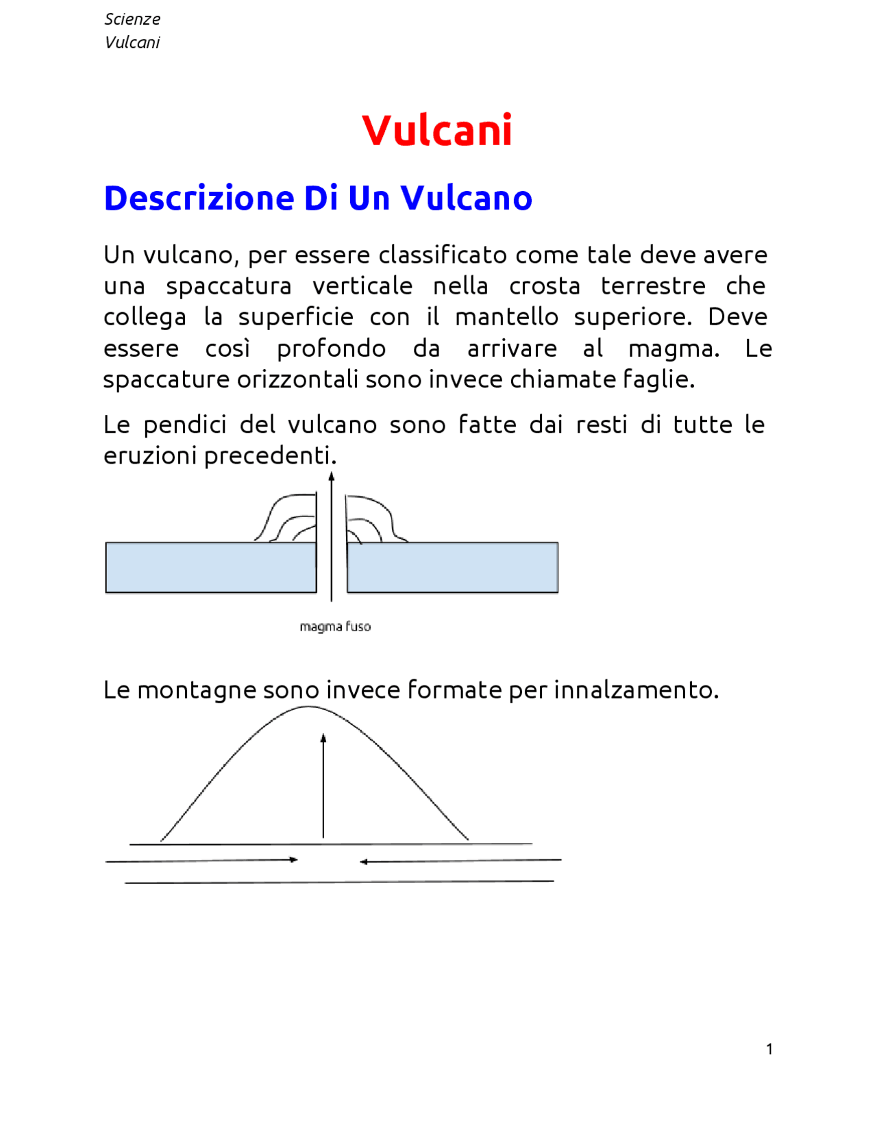 Appunti Sui Vulcani Docsity
