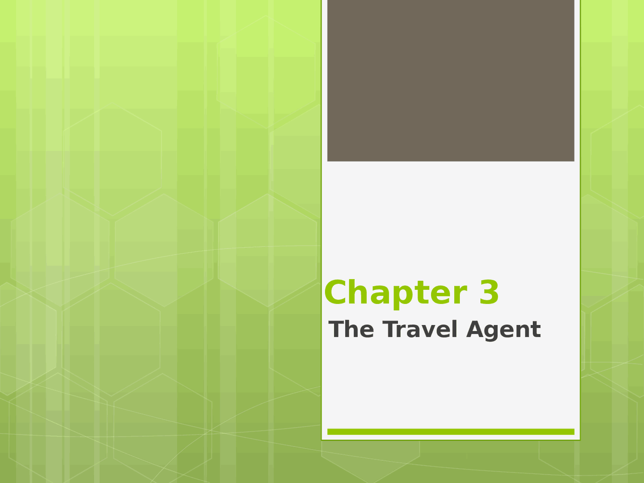 The Travel Agent Introduction To Hospitality Management Slides