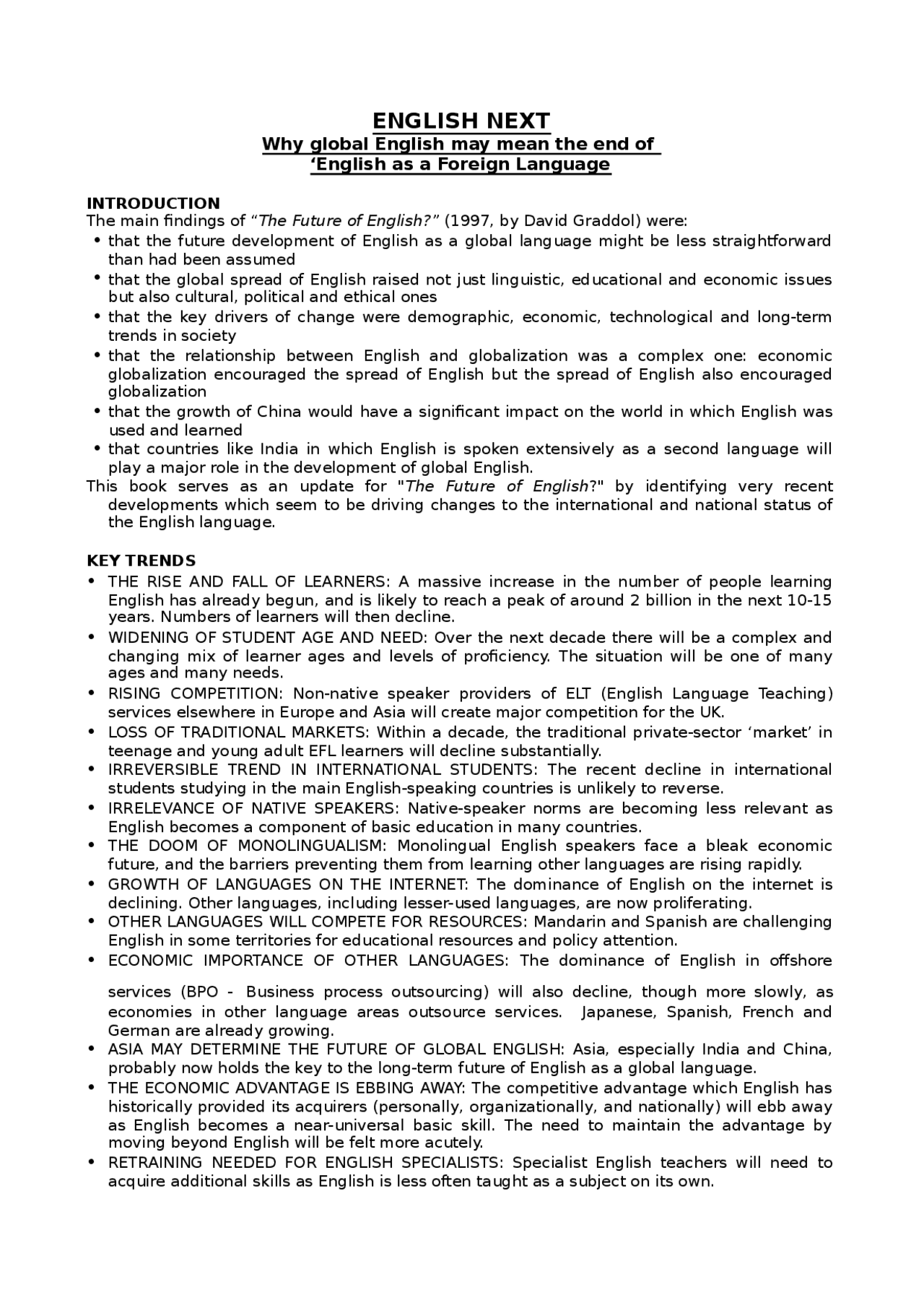 Riassunto English Next Docsity