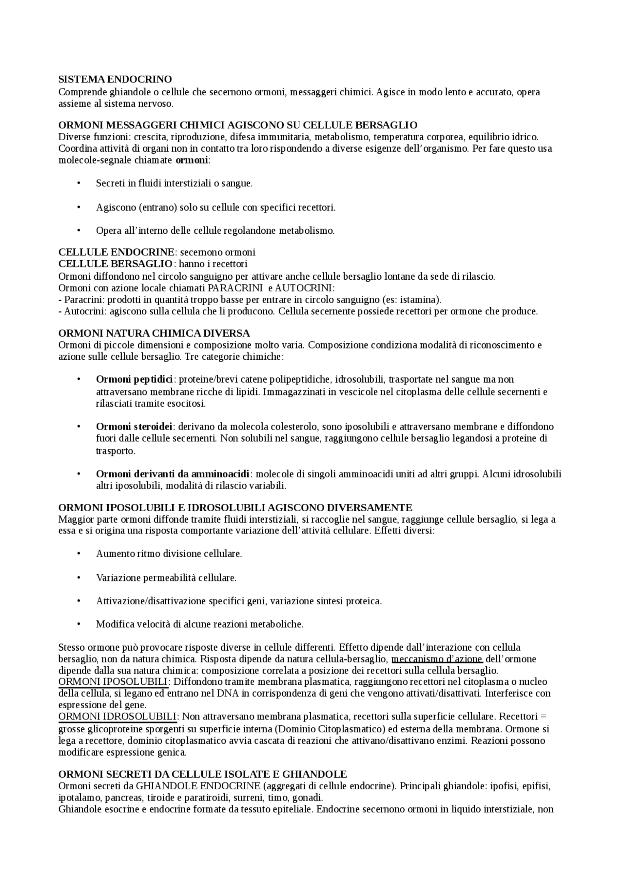 Sistema Endocrino Docsity