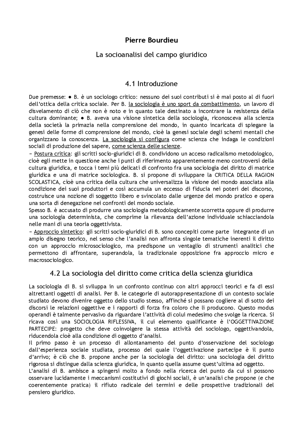 4 Pierre Bourdieu Sociologia Del Diritto Docsity