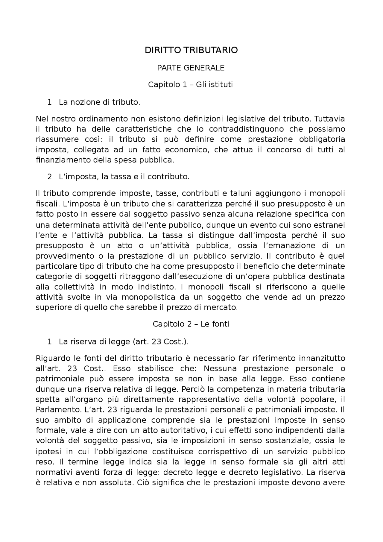 Tesauro Diritto Tributario Docsity