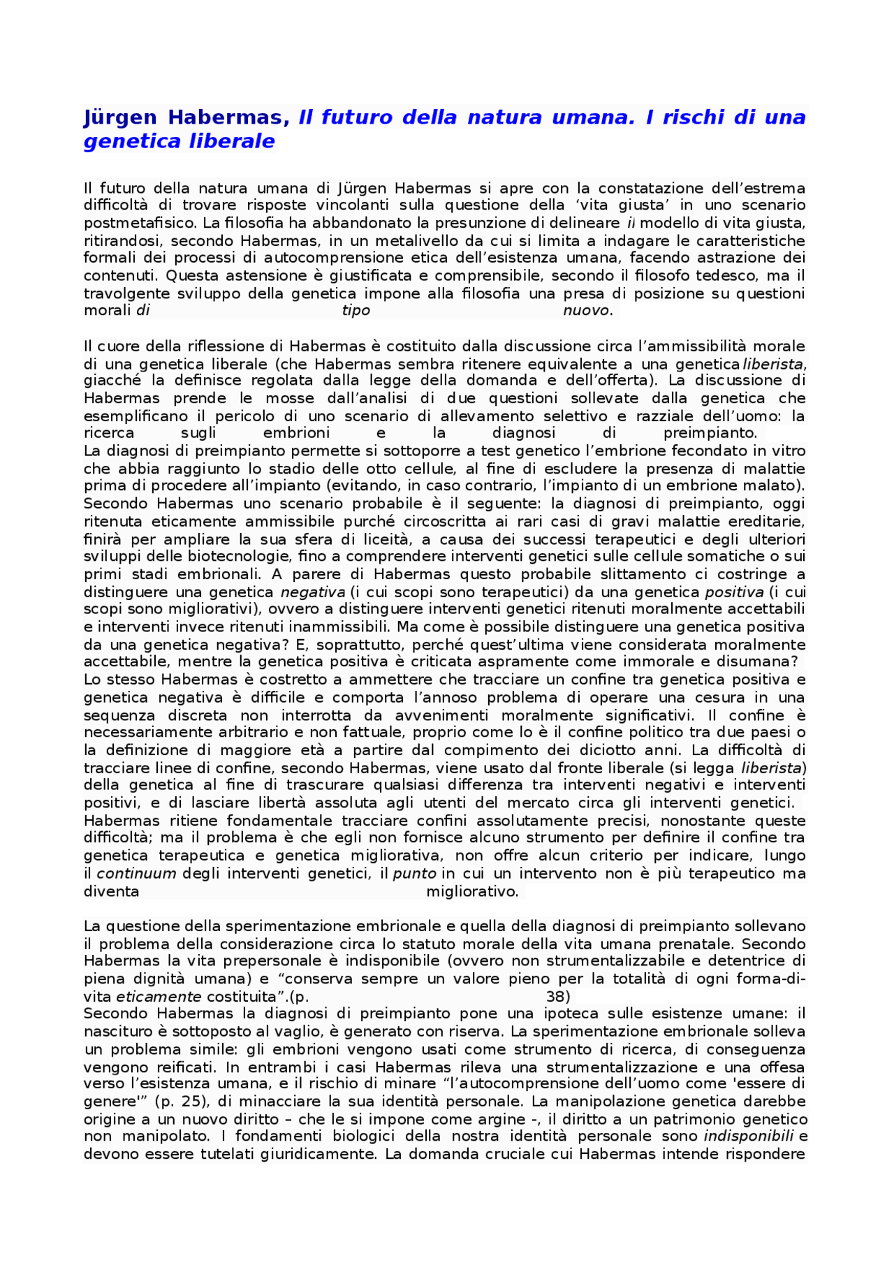 Jürgen Habermas Docsity