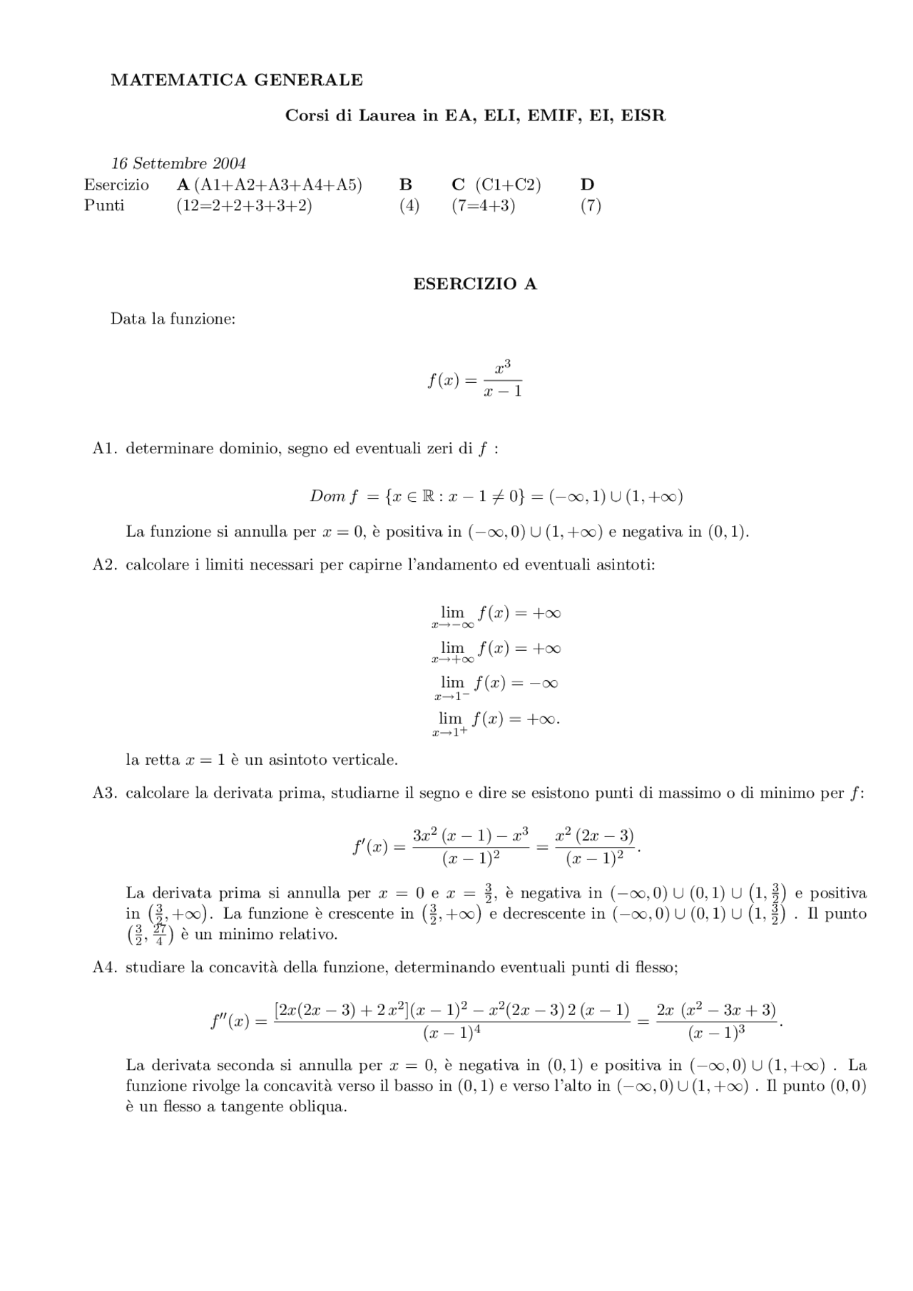 Esercizi Matematica Generale 15 Docsity
