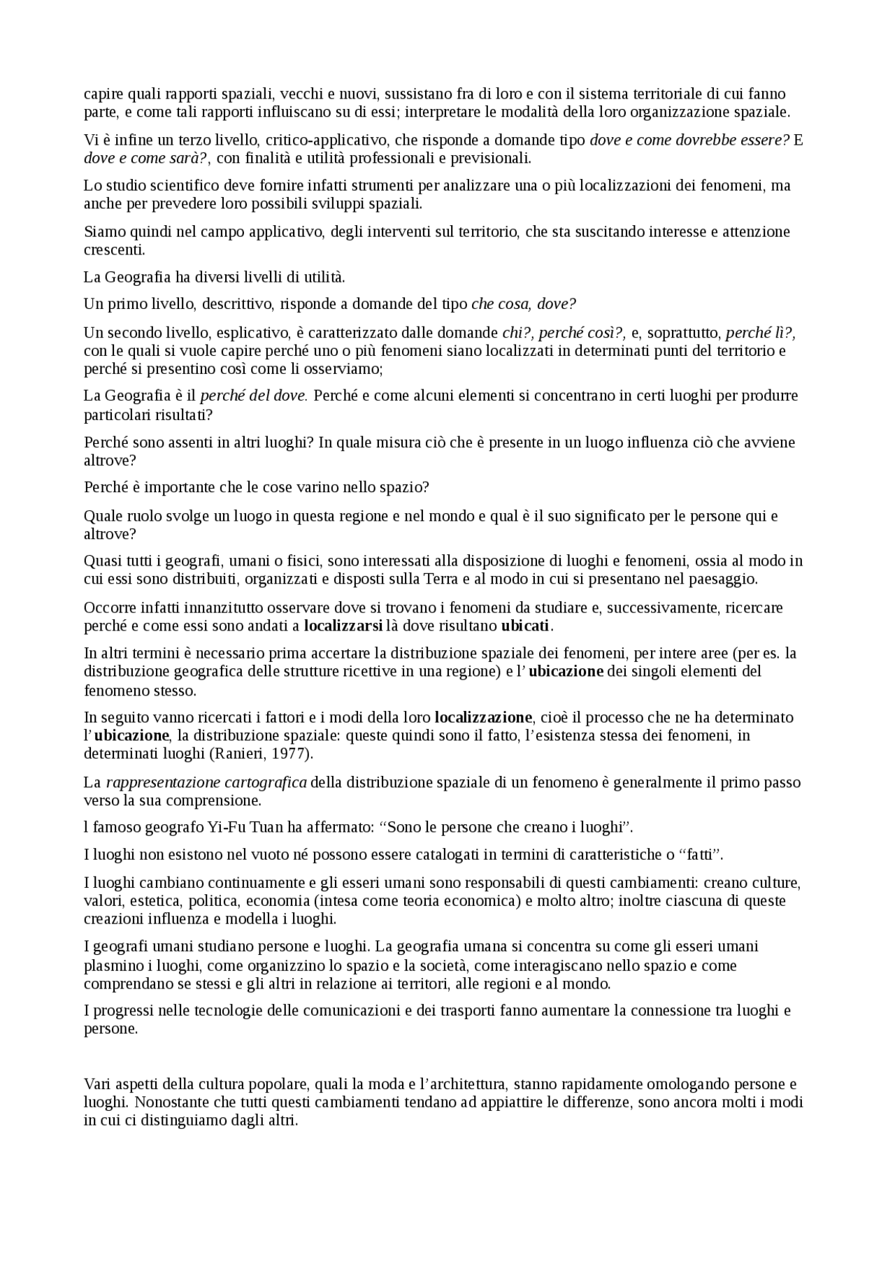 Dispense Geografia Profssa Giannelli Uniba Docsity