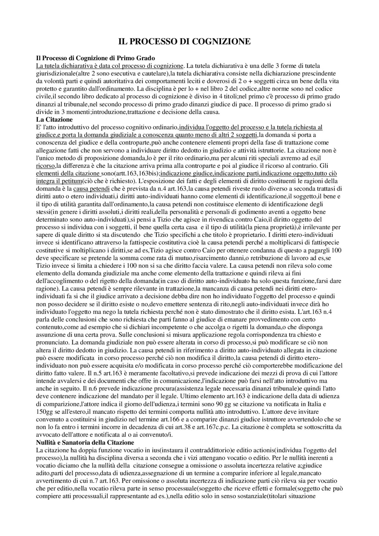 Riassunto Diritto Processuale Civile Luiso Il Processo Di Cognizione