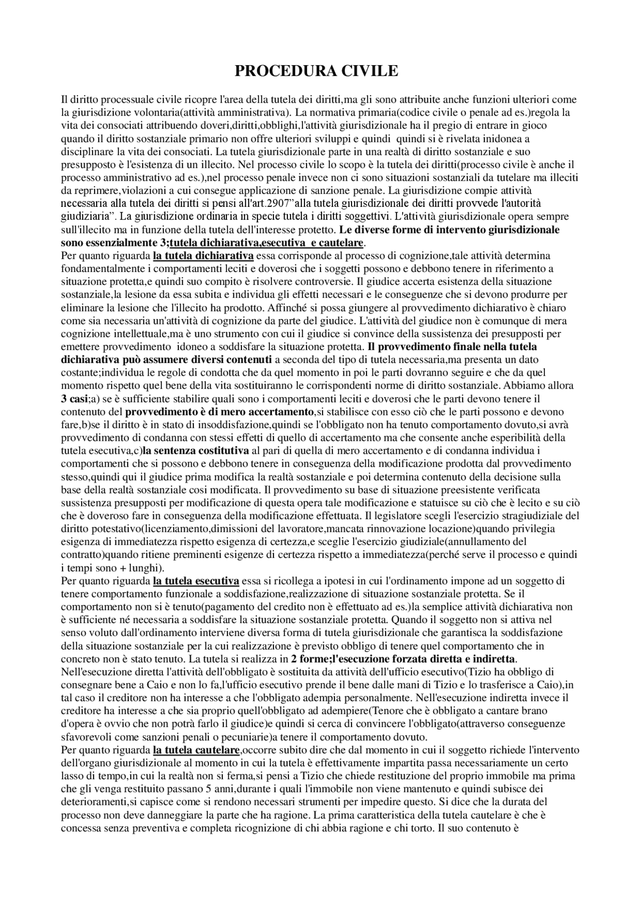 Riassunto Diritto Processuale Civile Luiso Principi Generali Docsity