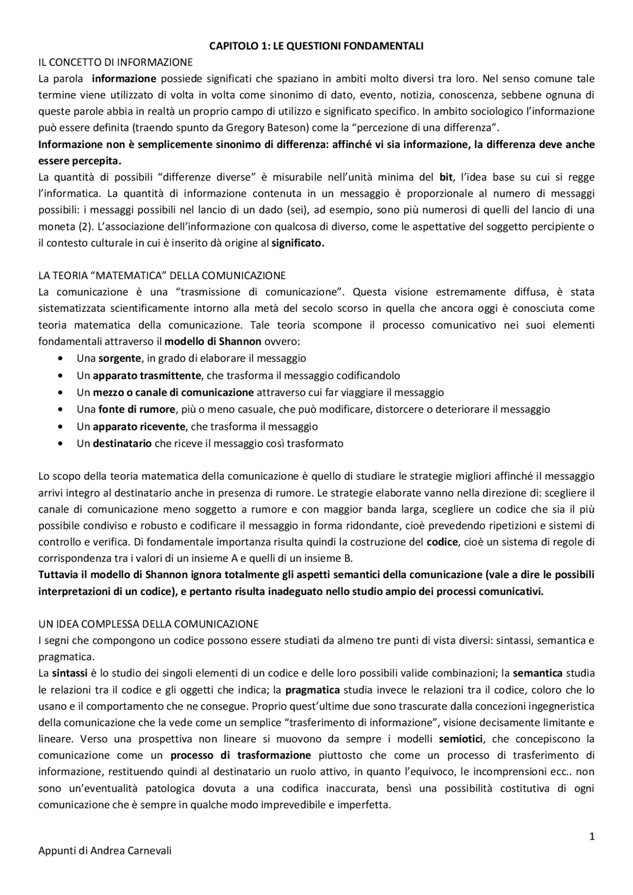 Paccagnella Sociologia Della Comunicazione Docsity