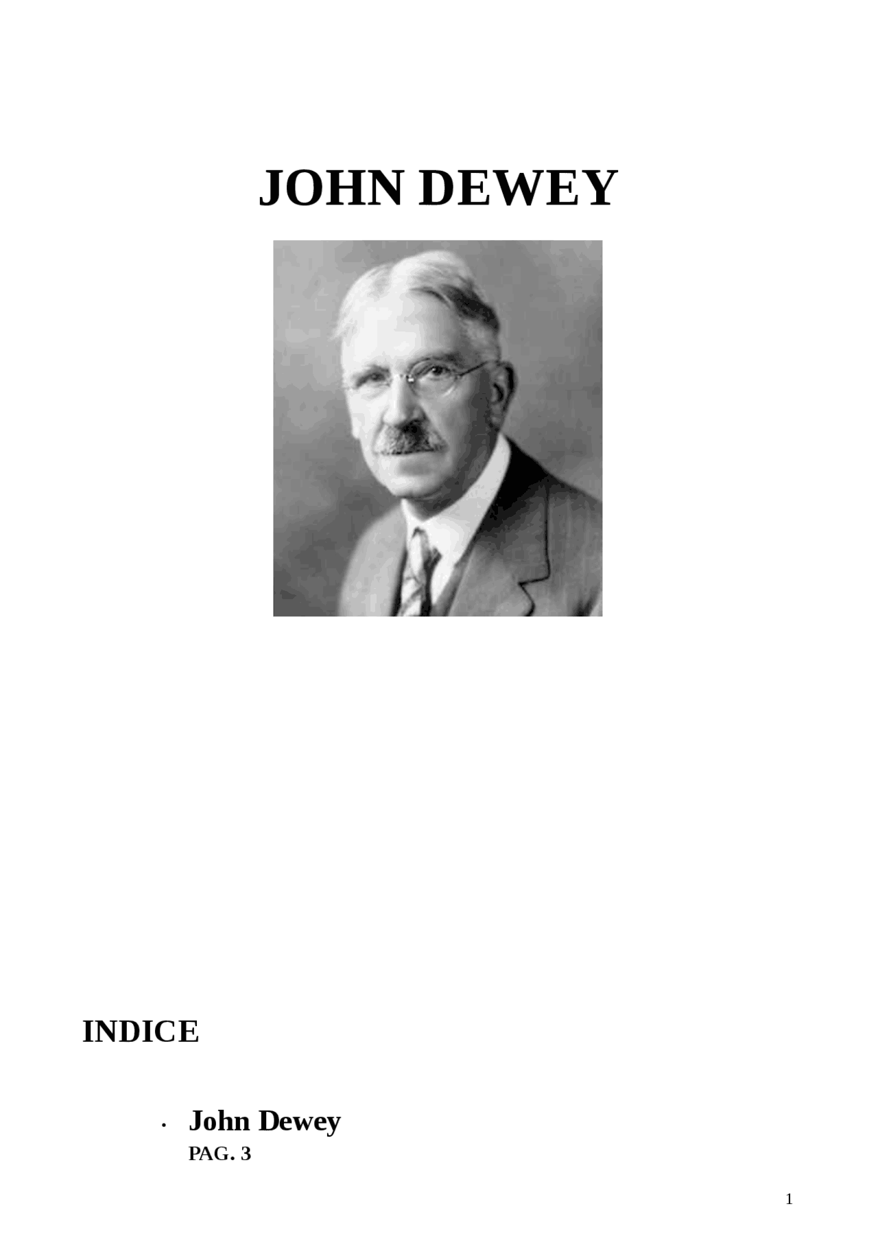Il pensiero filosofico e pedagogico di Dewey - Docsity