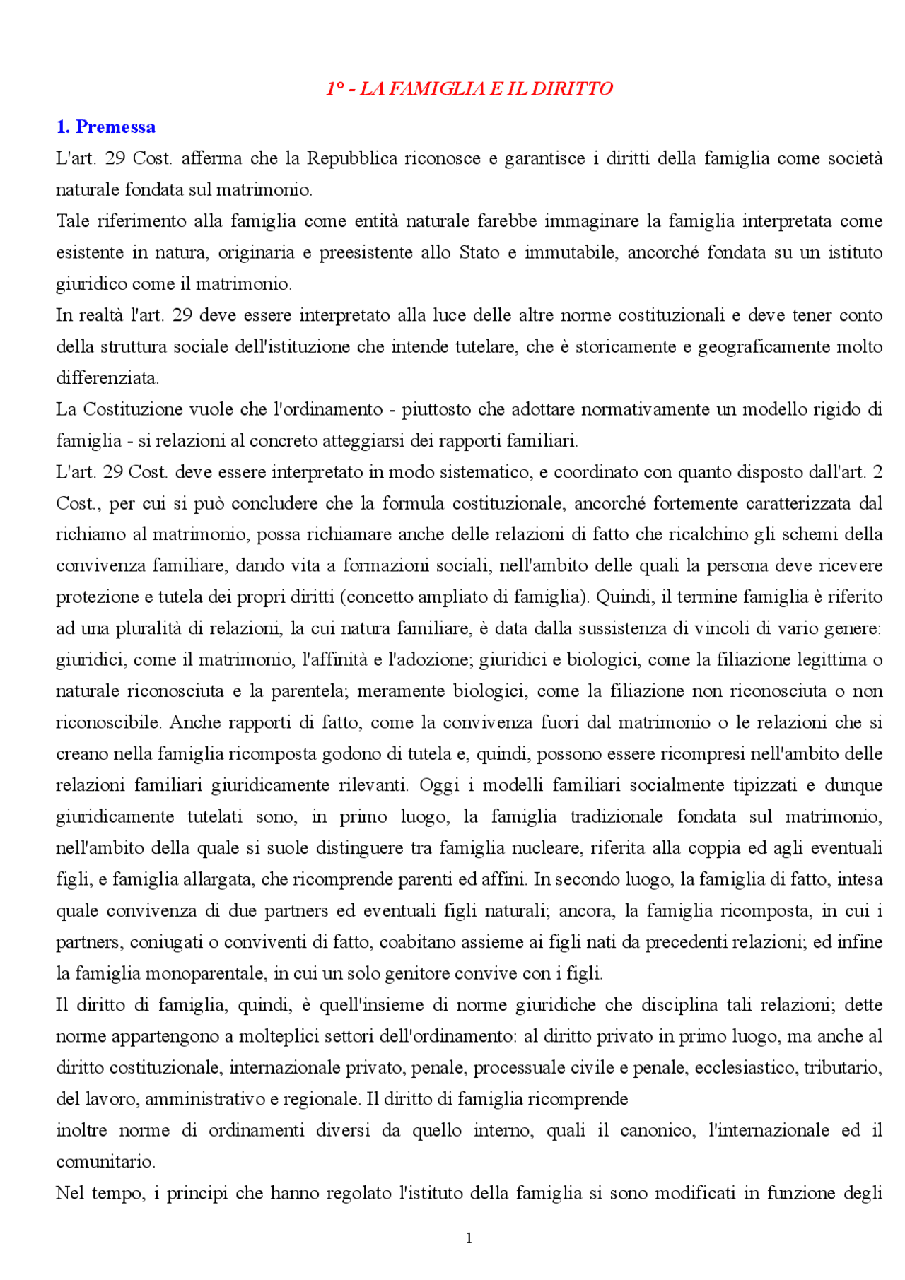 Diritto Di Famiglia Manuale Di Diritto Di Famiglia Docsity
