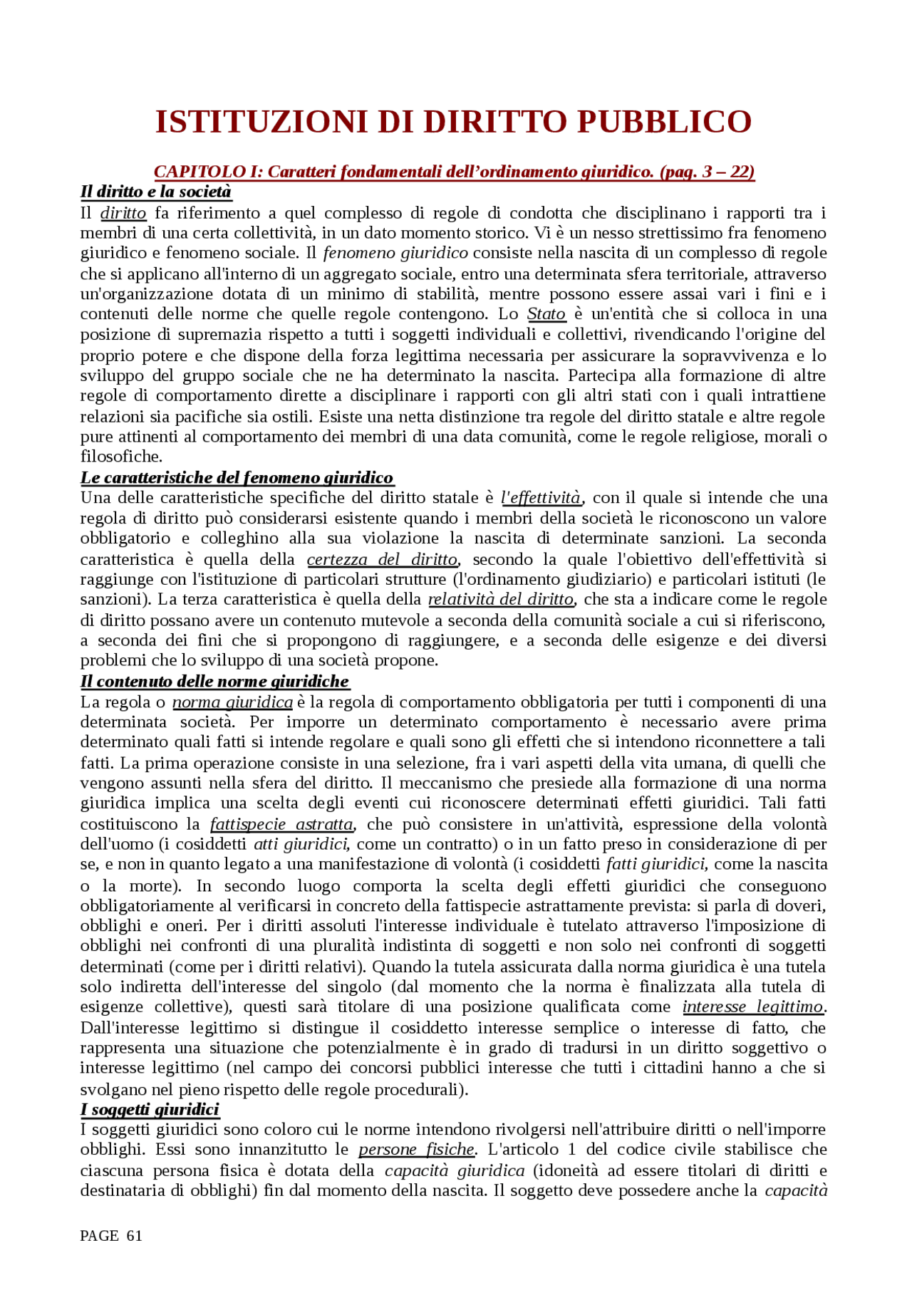 Ripasso Per Esame Di Diritto Pubblico Docsity