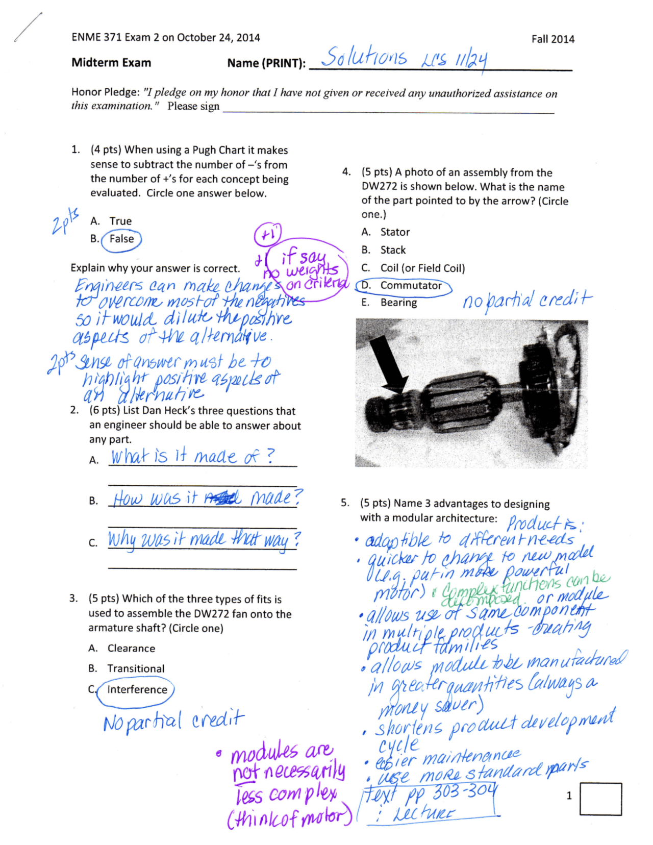 Midterm Exam 2 Solved - Product Engineering and Manufacturing | ENME ...