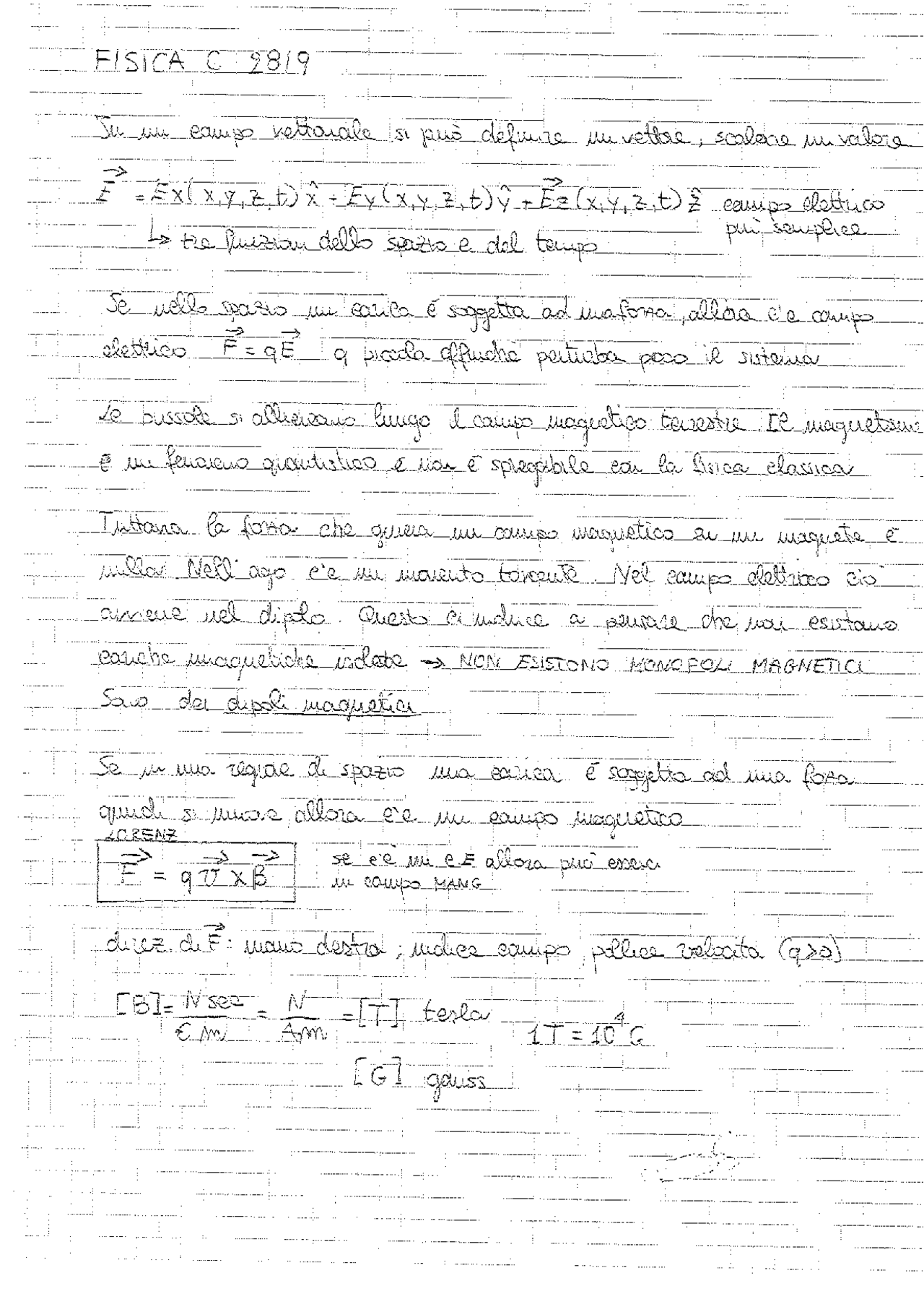 Appunti Di Fisica C Ingegneria Meccanica Docsity