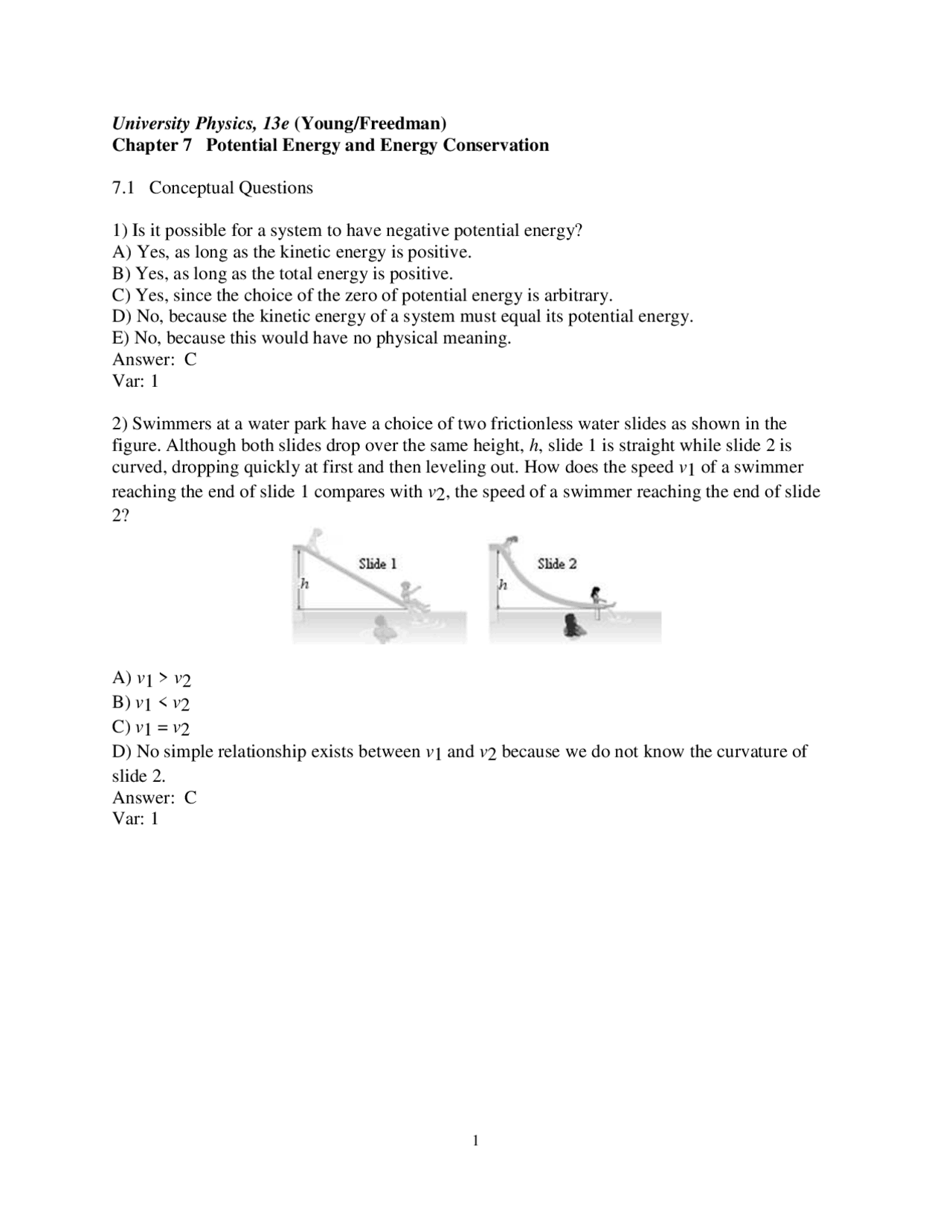 Potential Energy and Energy Conservation - University Physics I | PHYS ...