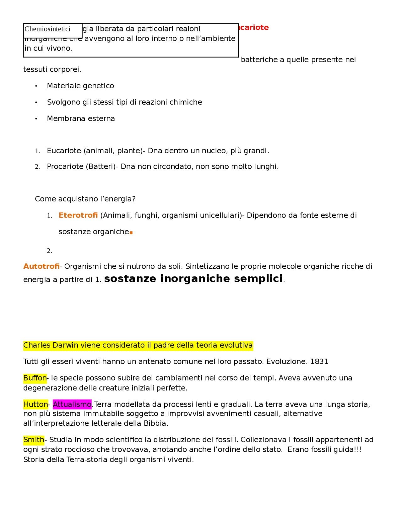 Differenze Tra Cellule Eucariote E Procariote Docsity