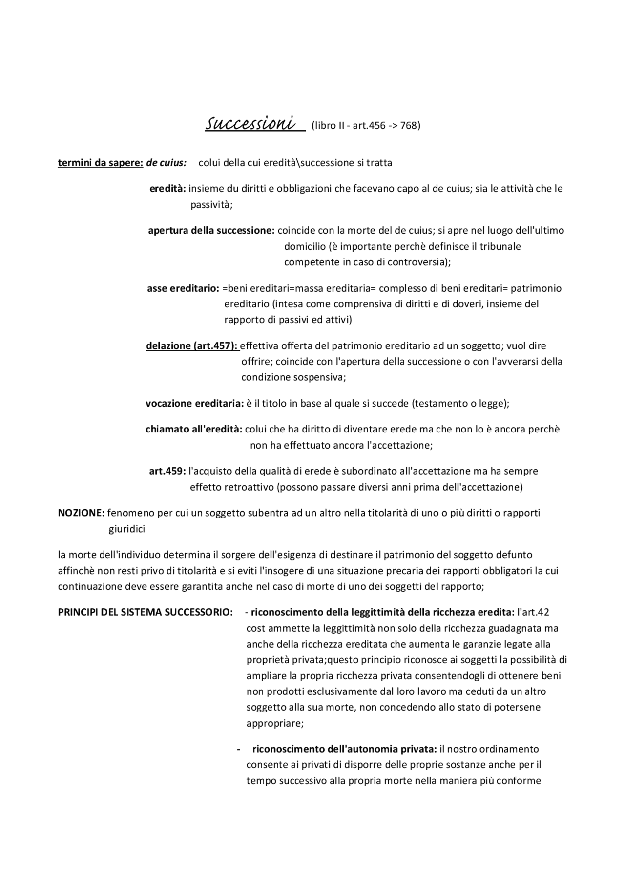 Schemi Su Successioni E Donazioni Docsity