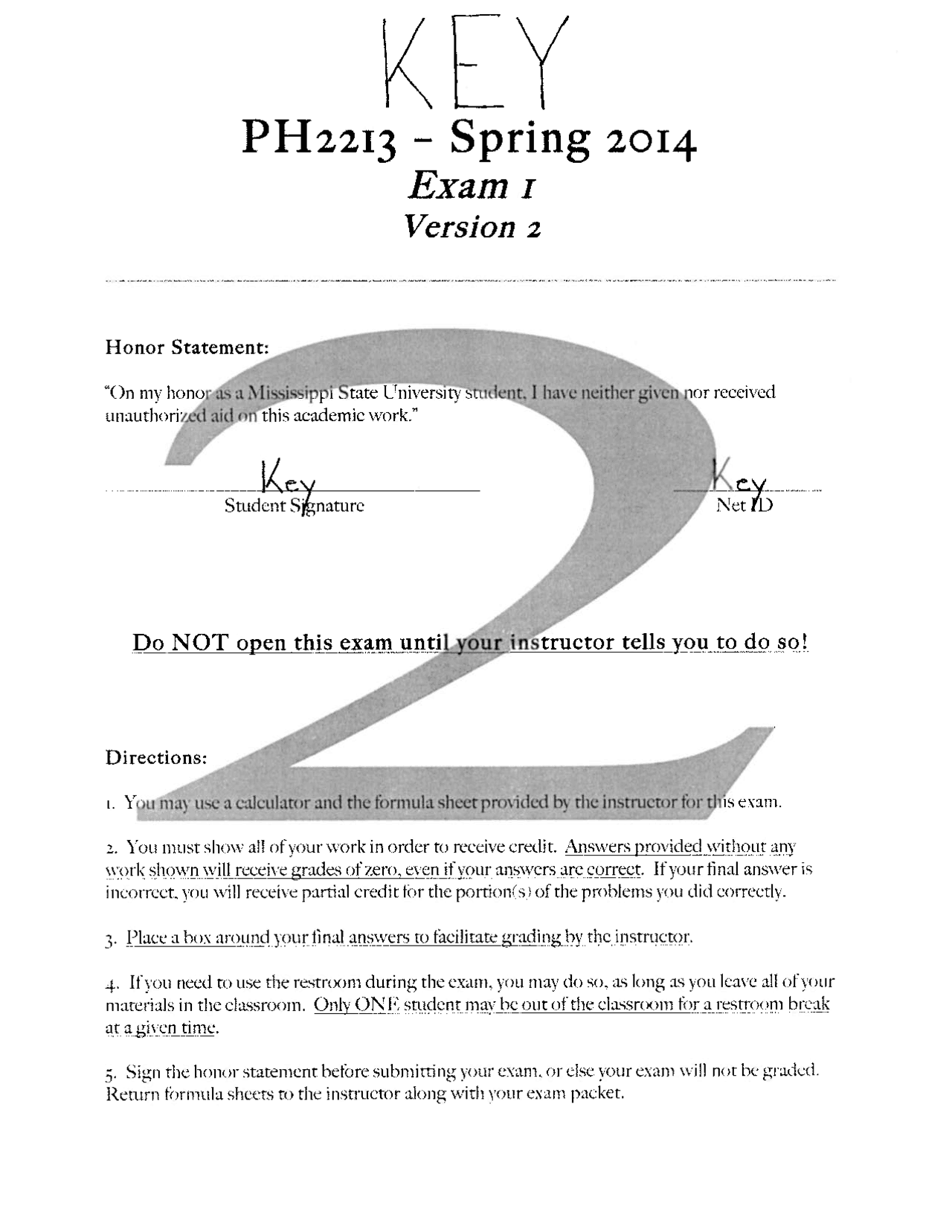 2 Solved Questions on Physics I | PH 2213 - Docsity
