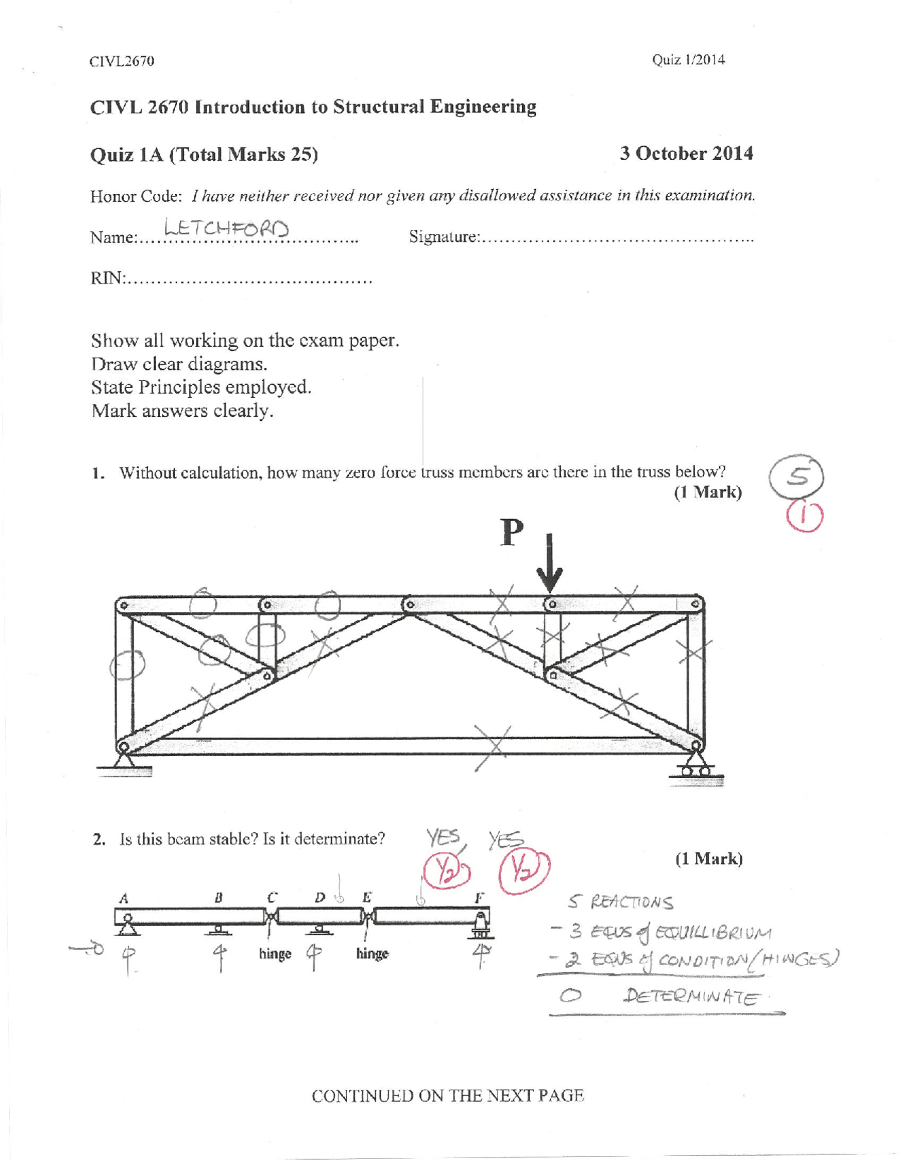 6 Questions On Introduction To Structural Engineering With Solution