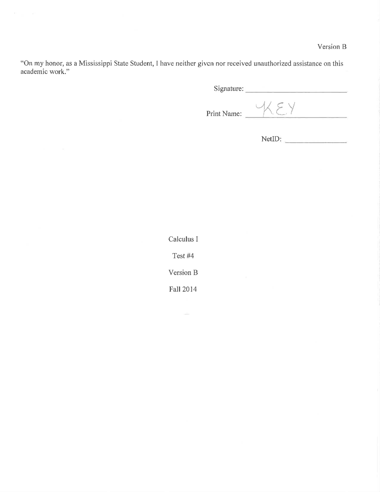 7 Questions On Calculus I With Solution Exam 4 Ma 1713 Docsity