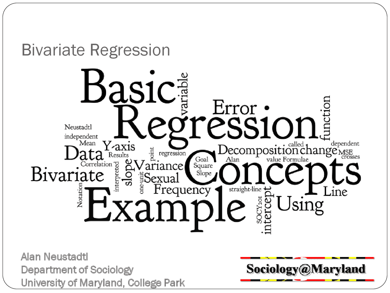 Introduction To Regression Concepts Lecture Notes Socy 201 Docsity