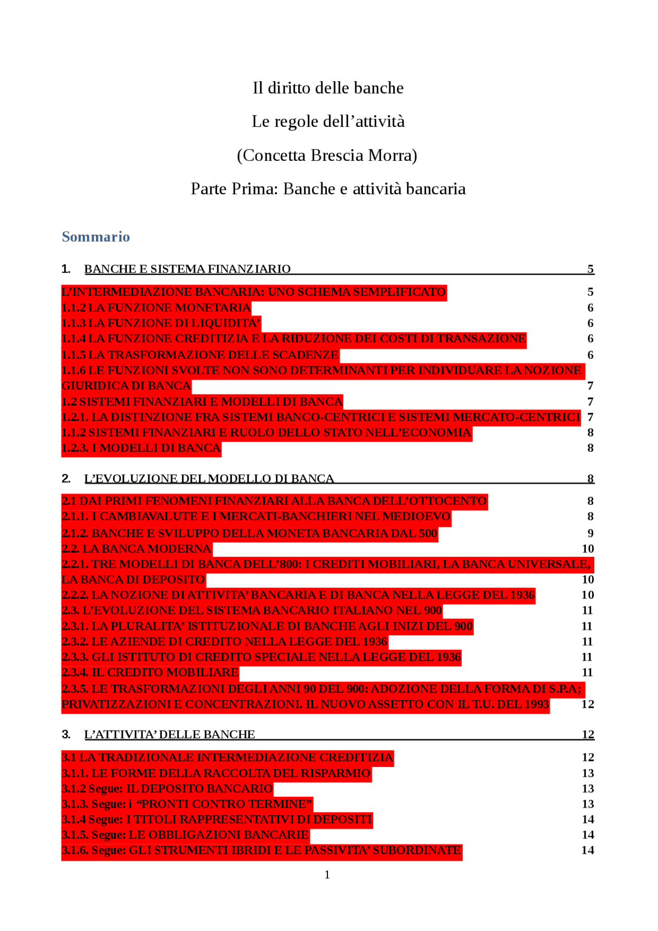 Il Diritto Delle Banche Le Regole Dell Attività Docsity