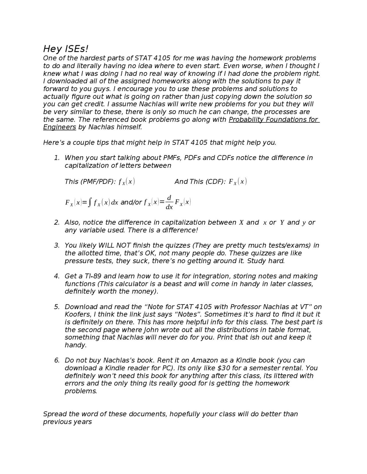 Homework 1 Solutions Theoretical Statistics Stat 4105 Docsity