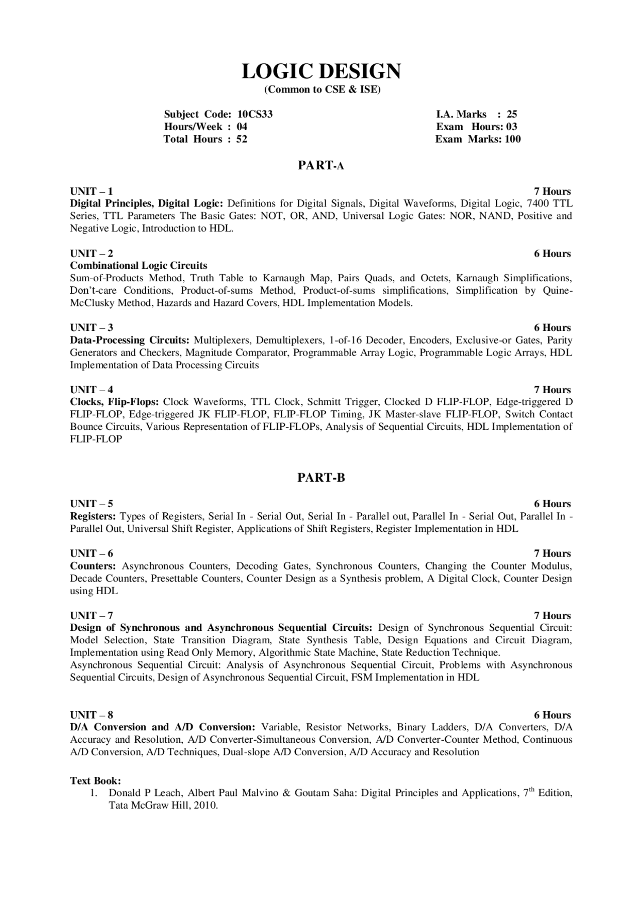 VTU 3RD SEM CSE LOGIC DESIGN NOTES 10CS33 | Study notes Digital Logic ...