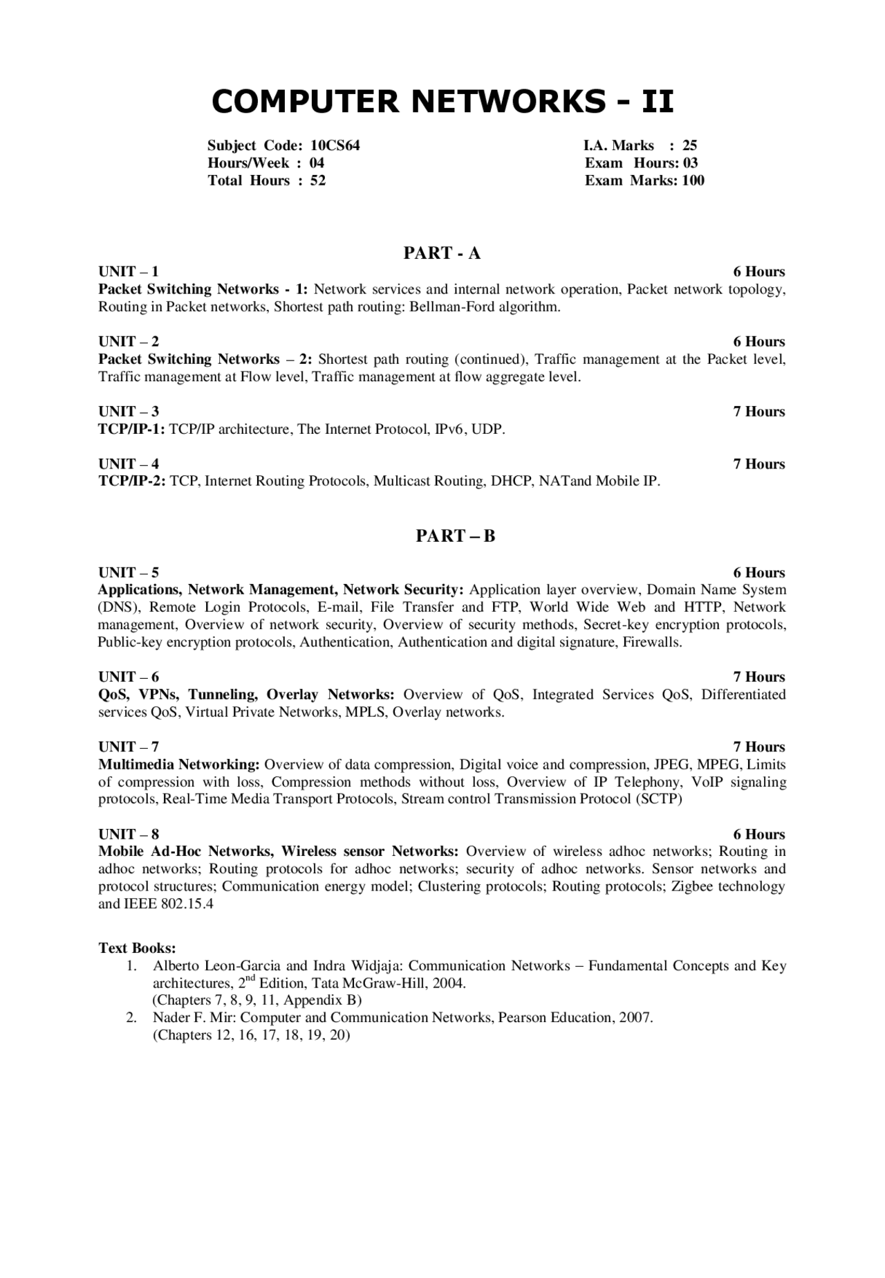 Vtu 6th Sem Cse Computer Networks 2 Notes 10cs64 Docsity