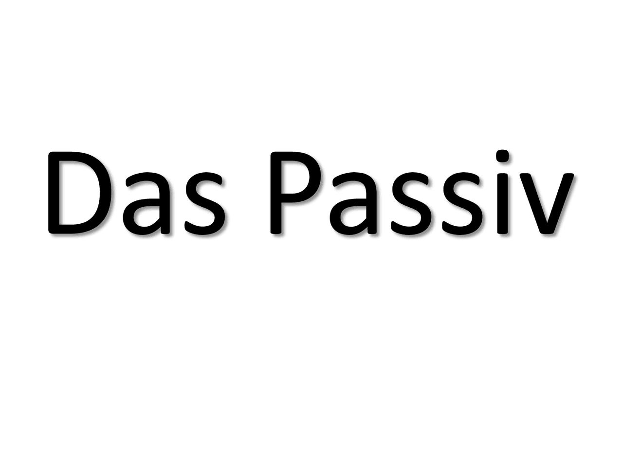 Passiv Schema Docsity