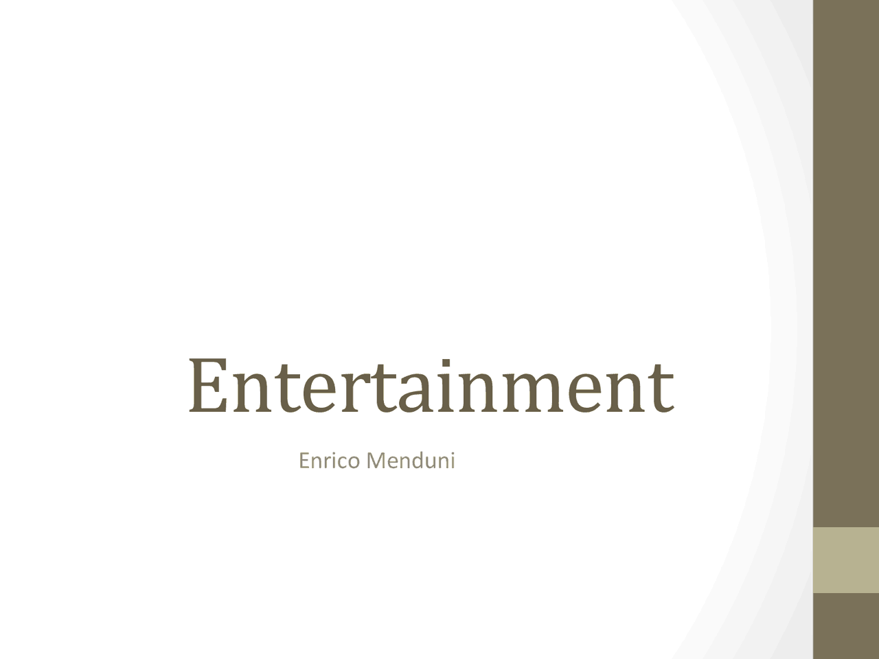 Riassunto Entertainment E Menduni Docsity