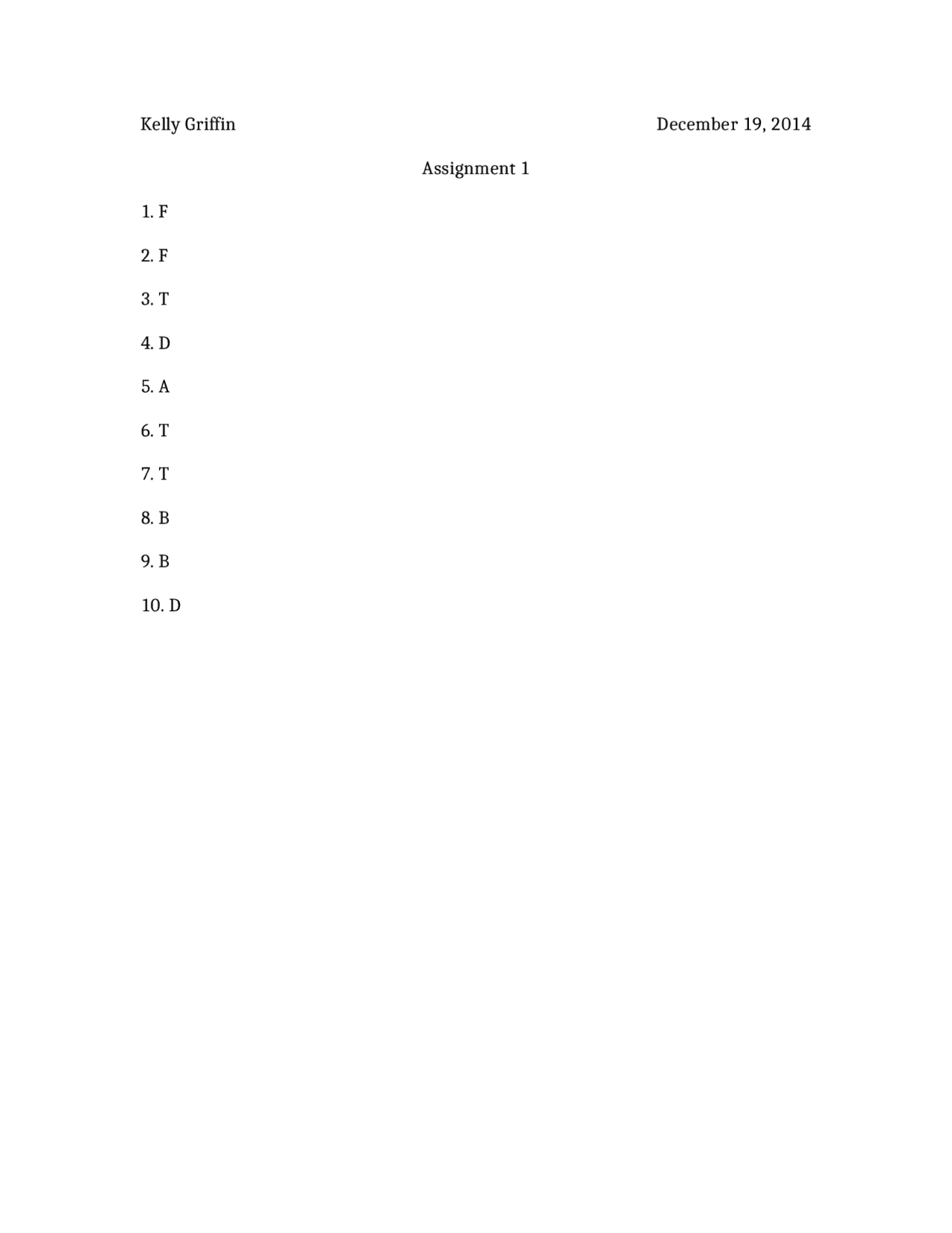 Assignment Key for Introduction to Communication | AVIA 1003 - Docsity