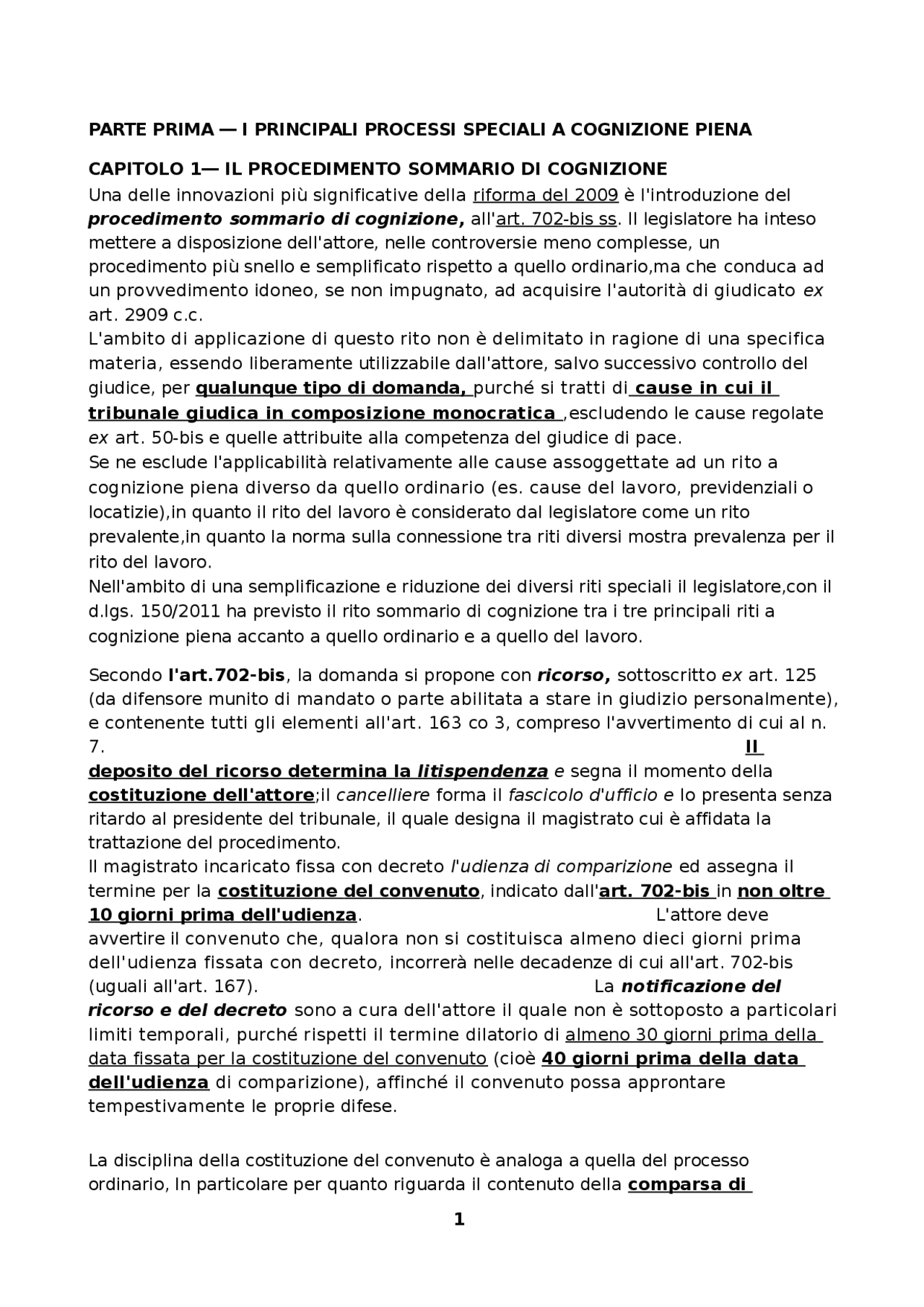 Riassunto Diritto Processuale Civile Balena Vol3 Docsity
