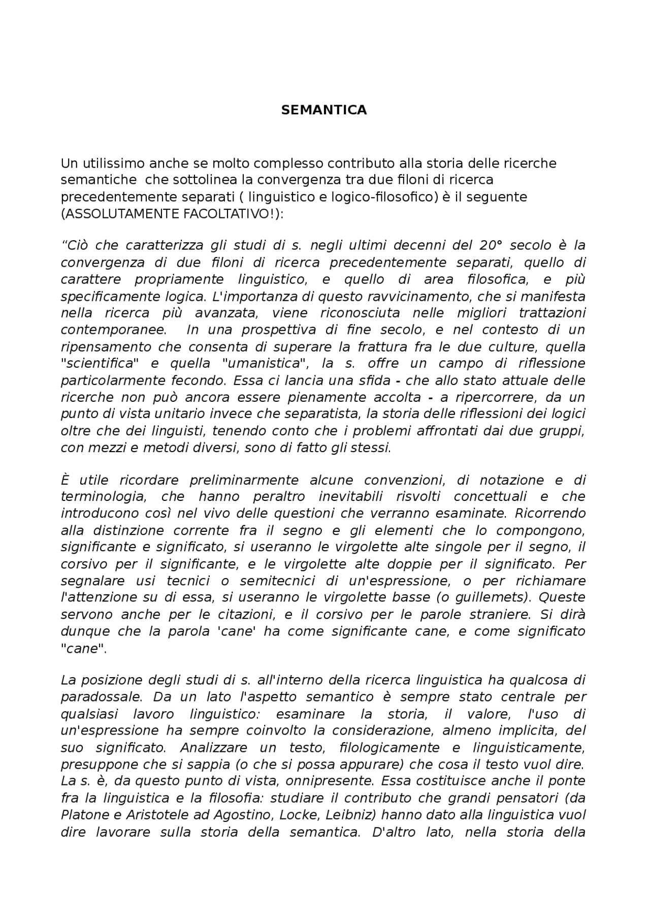 Semantica Docsity