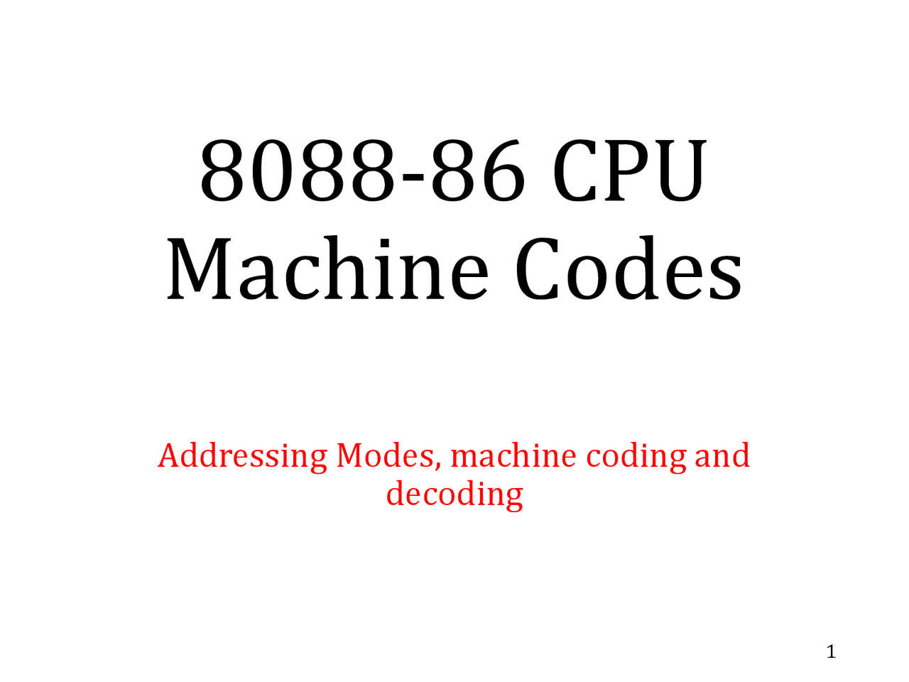 Machine codes | Study notes Microprocessor and Assembly Language ...