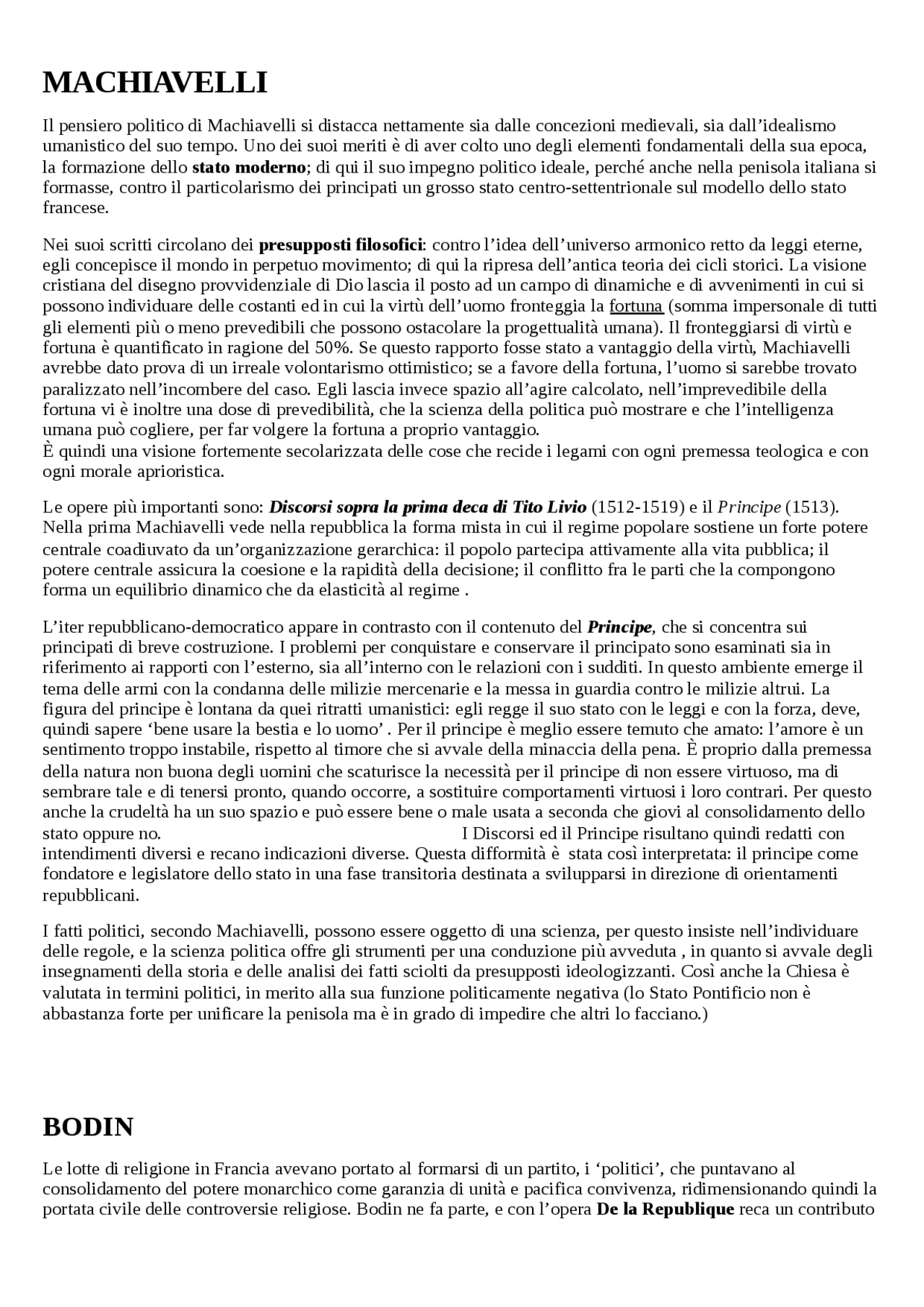 Niccolò Machiavelli Docsity