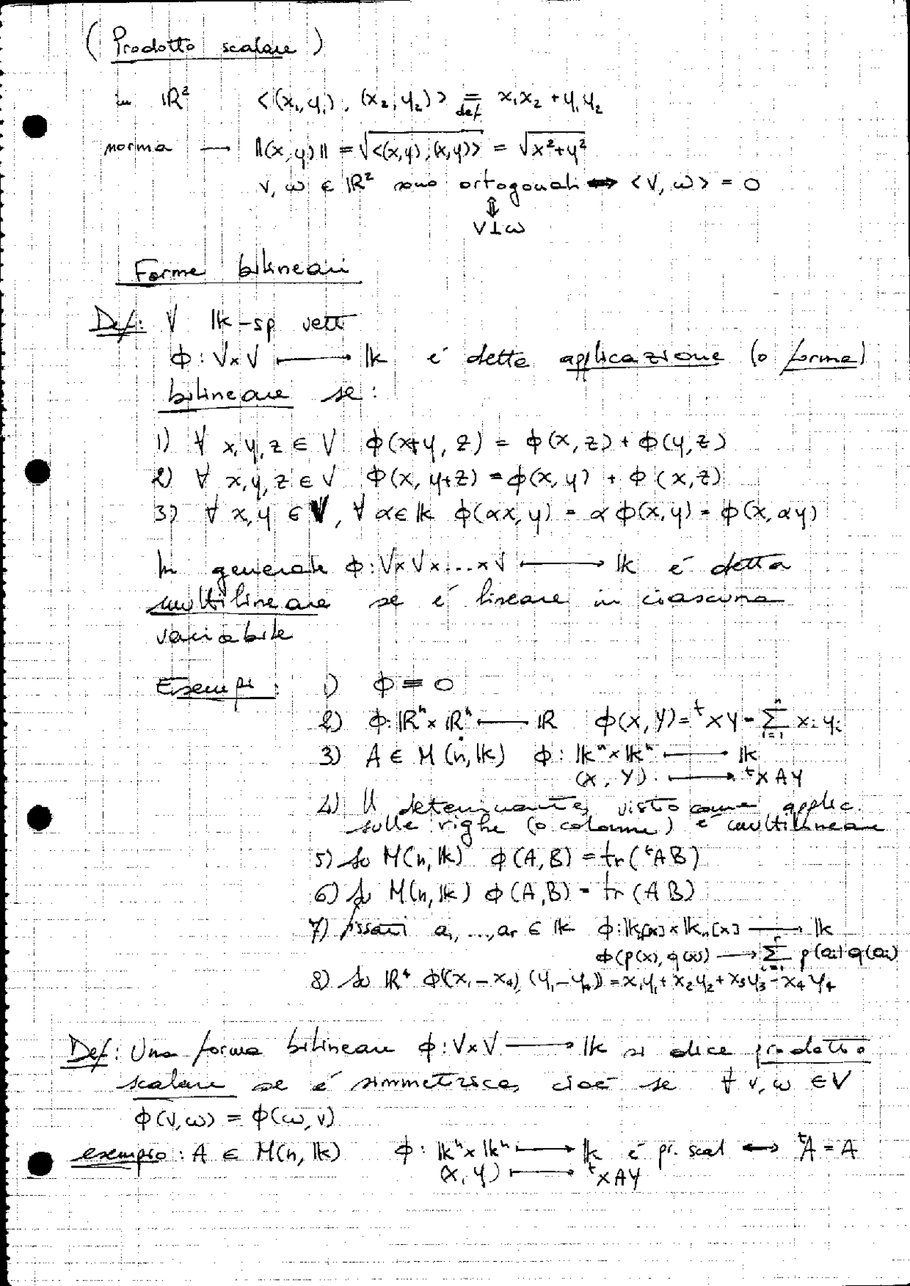 Appunti Di Geometria Analitica E Algebra Lineare 2 Docsity