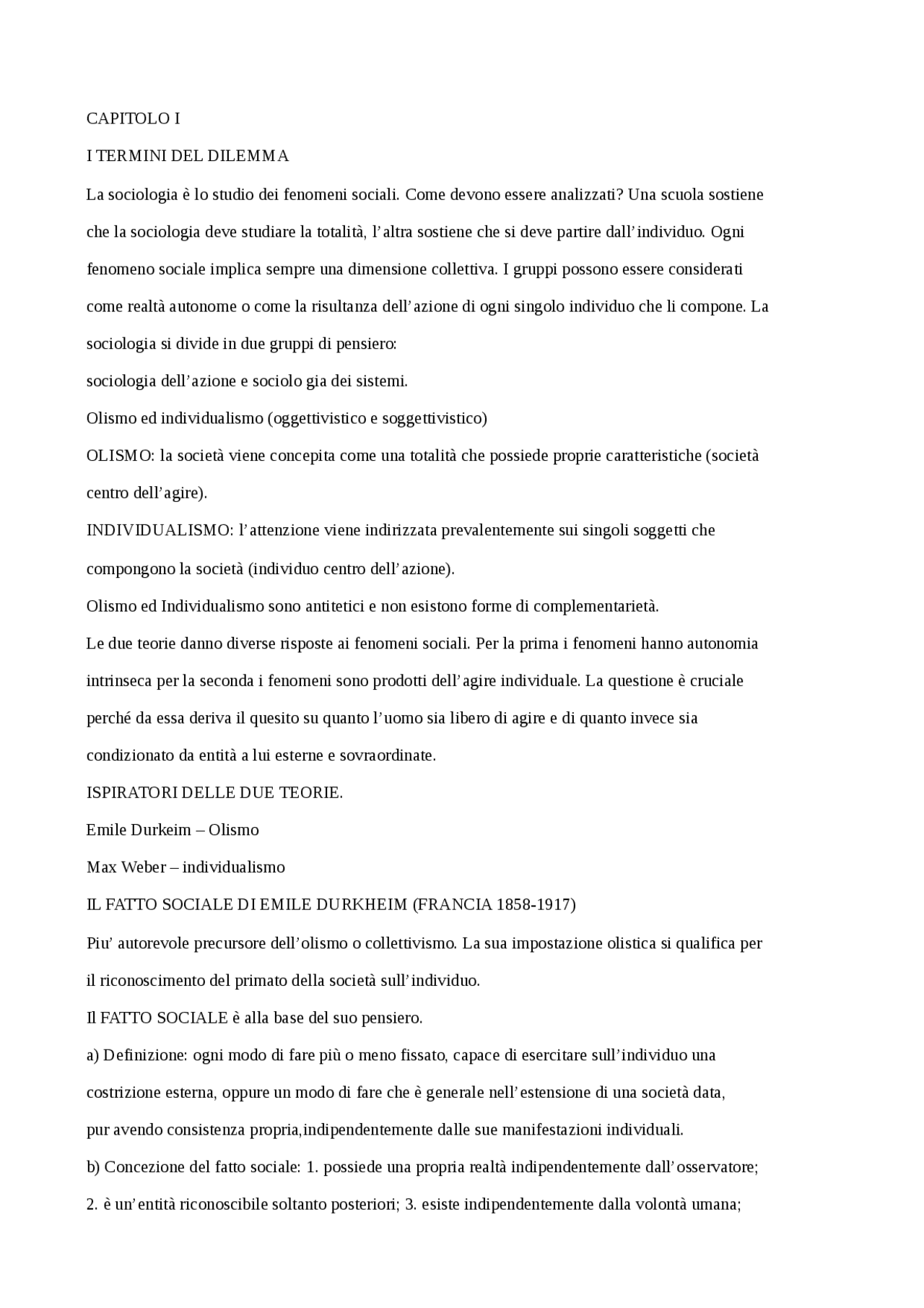 Sociologia Teoria E Problemi Di Vincenzo Cesareo Riassunto Docsity