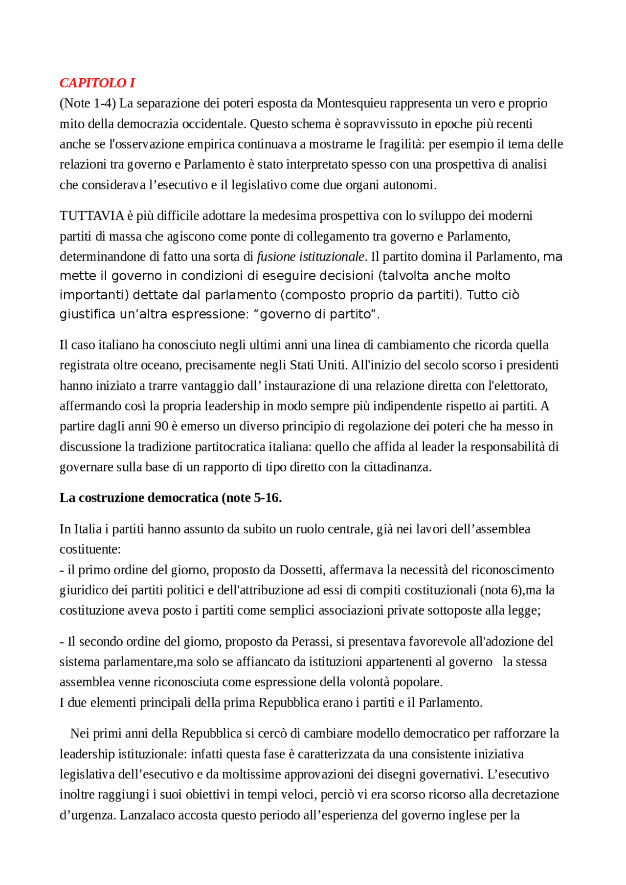 Riassunto Il Premier Diviso Docsity