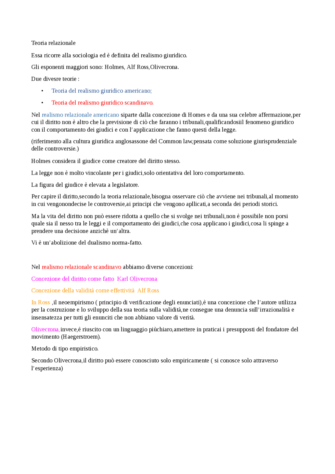 Teoria Relazionale Docsity
