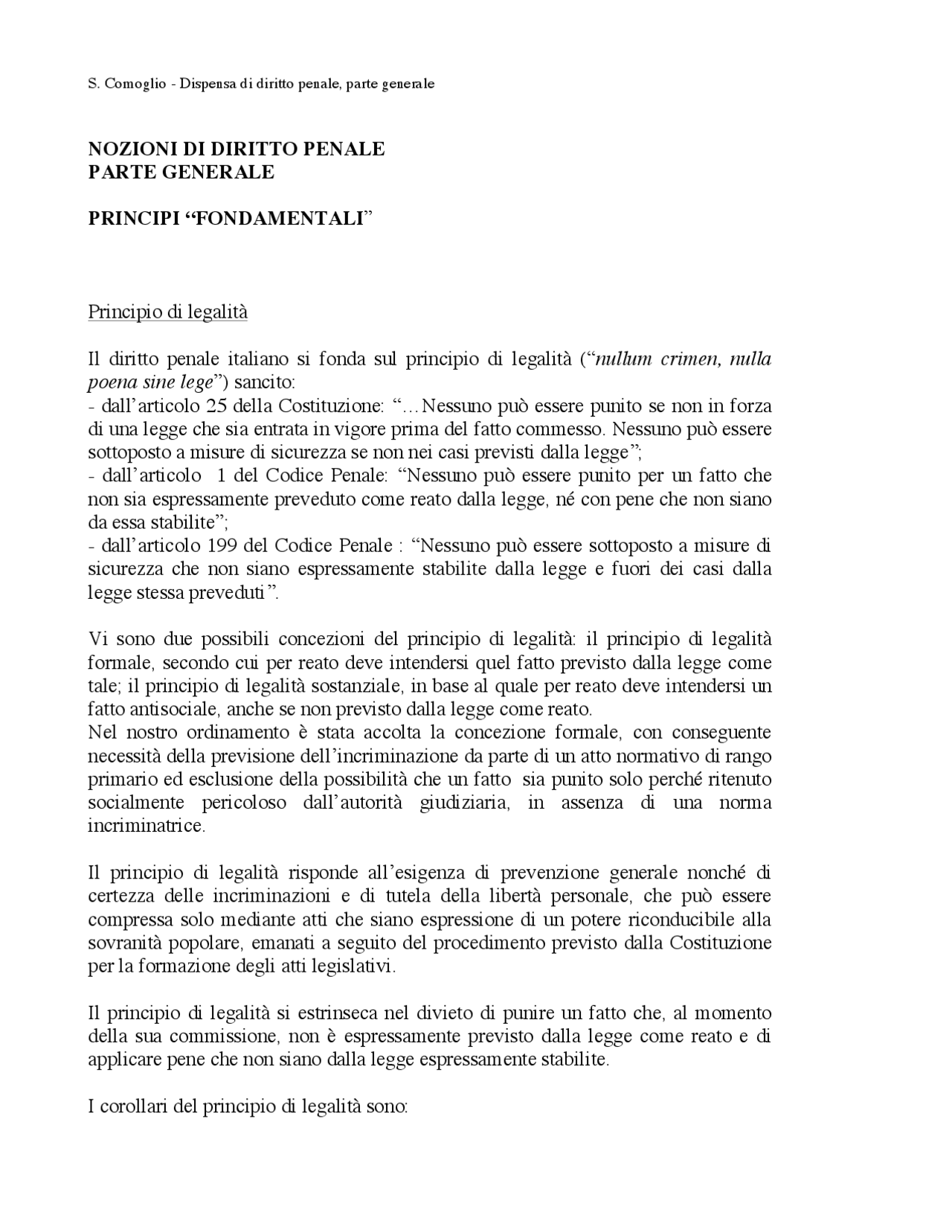 Schemi Di Diritto Penale Parte Generale Docsity