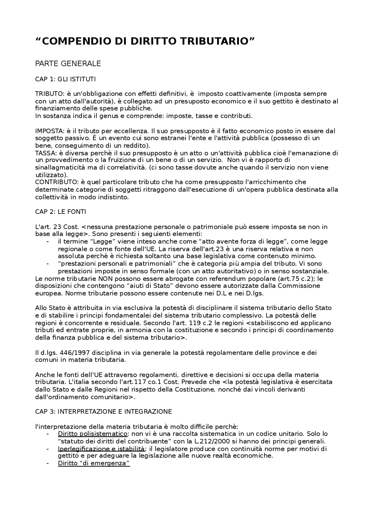 Compendio Tributario Docsity