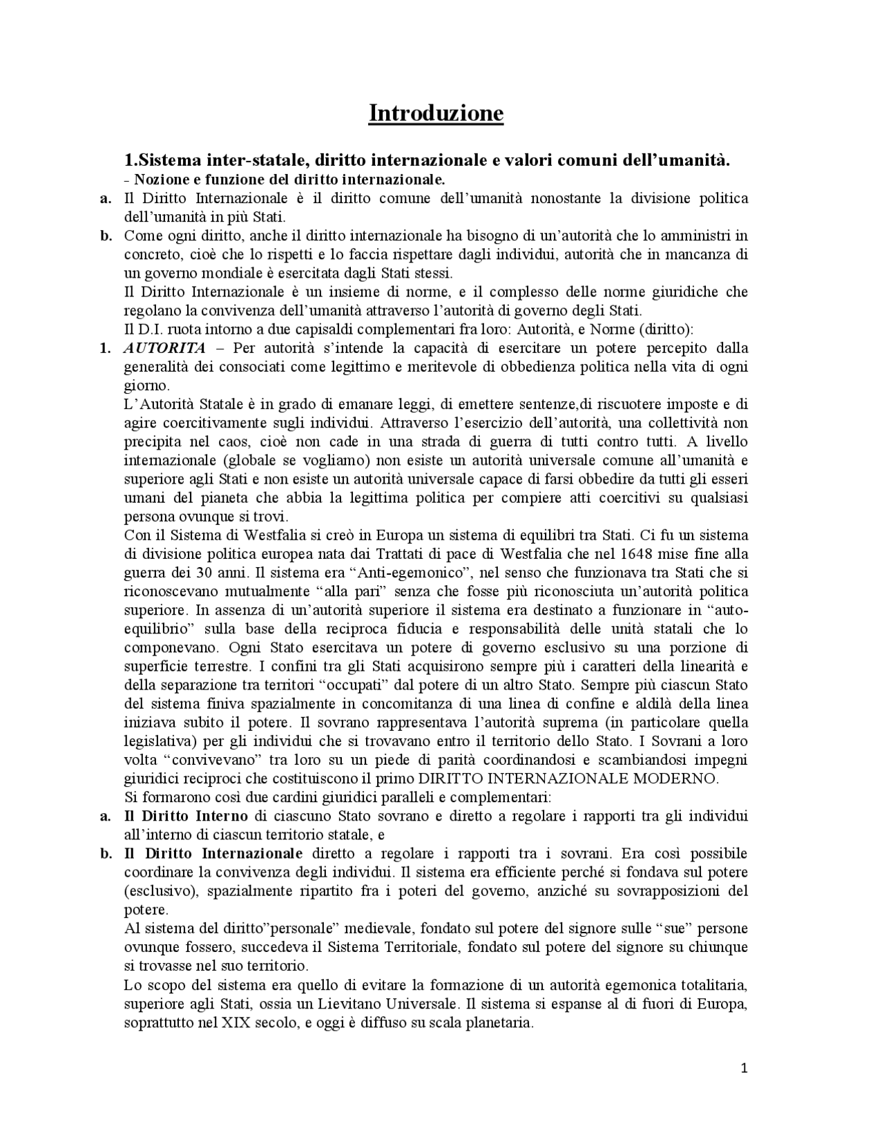 Diritto Internazionale I Focarelli Docsity